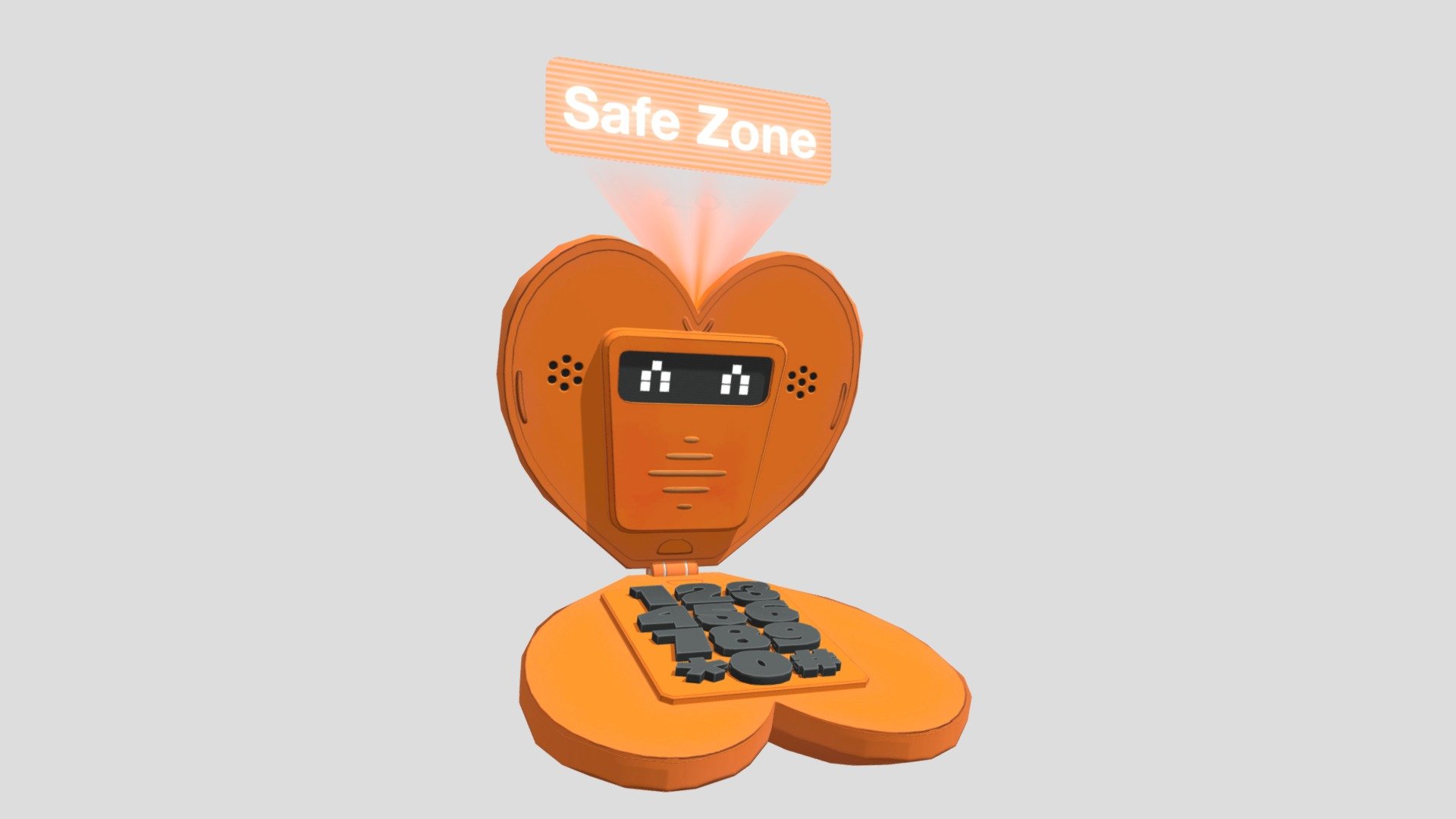Orange Safe Zone [Love] Phone - Download Free 3D model by ...