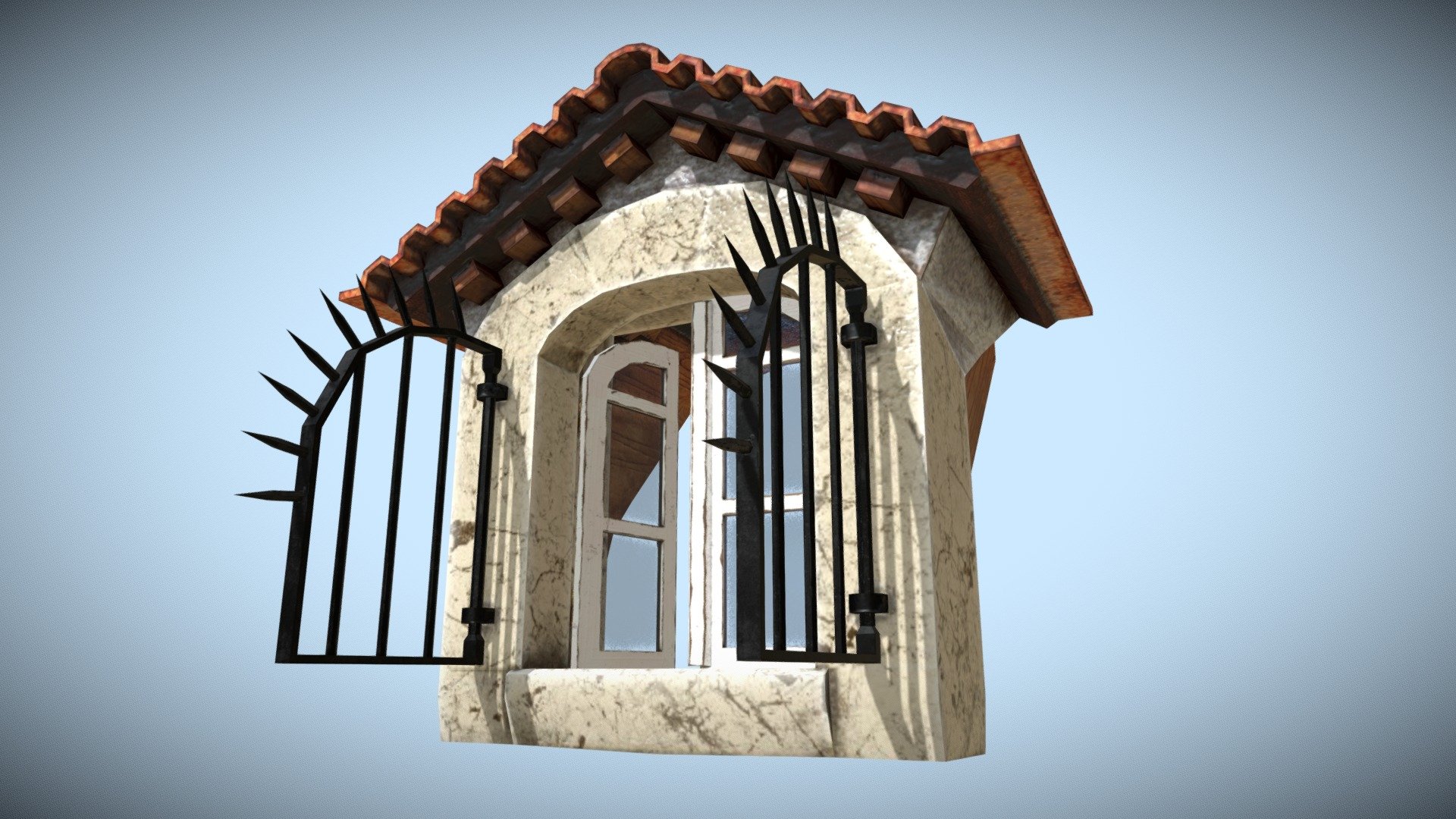 Window Attic Bars Anim - Buy Royalty Free 3D model by Pingo ...