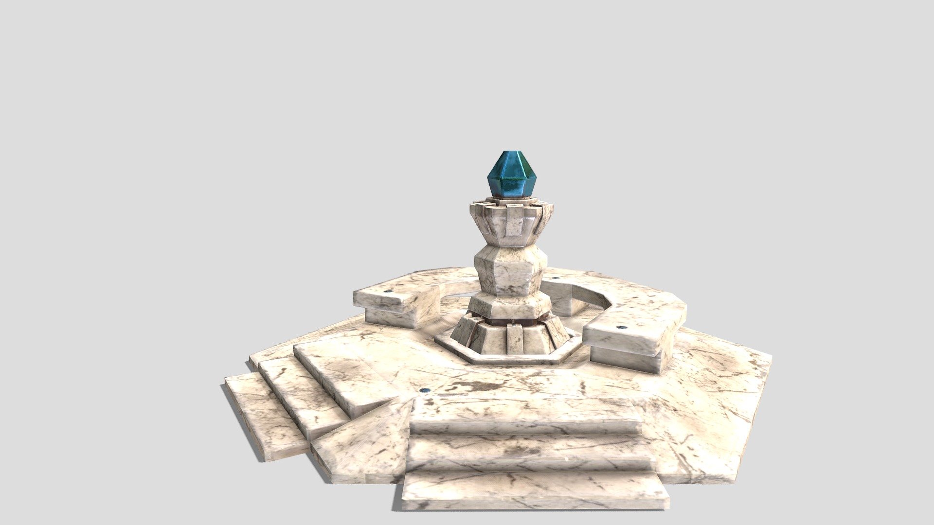 Fantasy shrine crystal - 3D model by challe3d [1e414ad] - Sketchfab