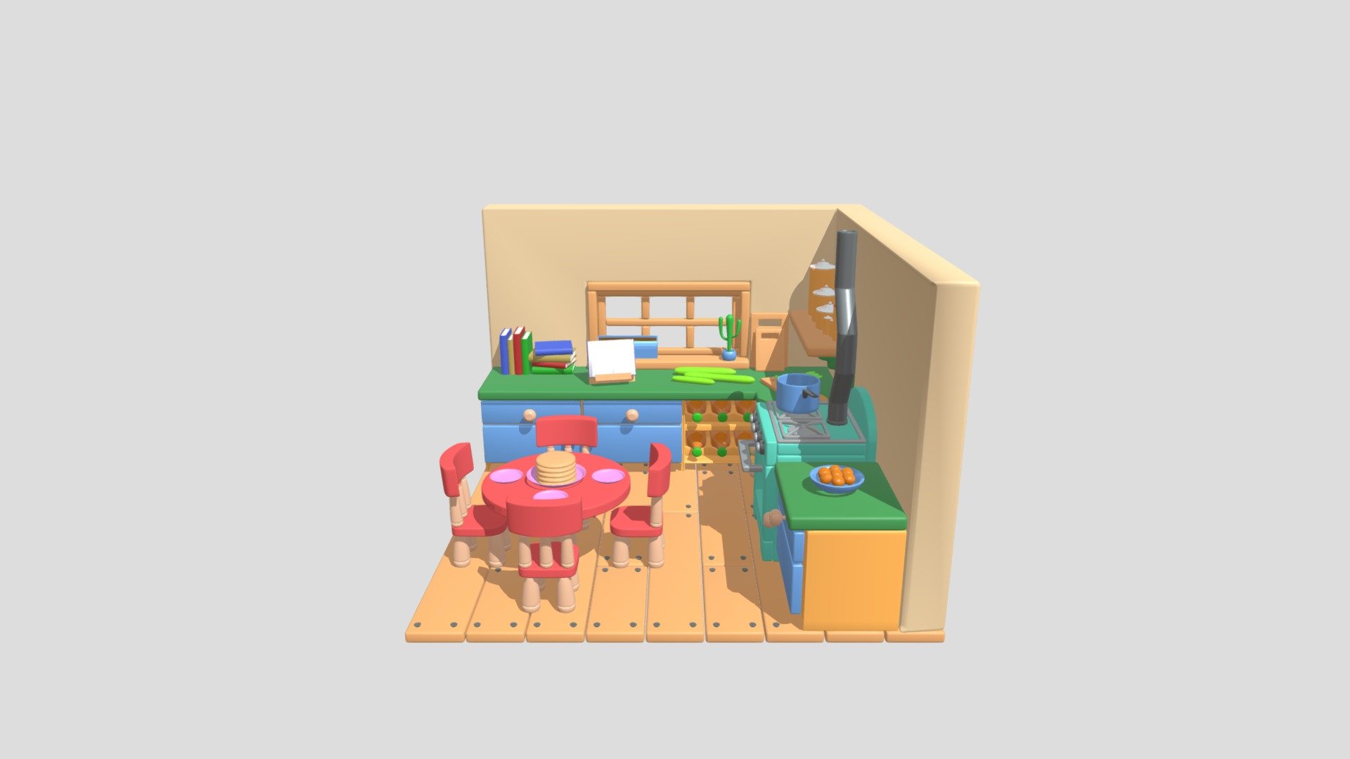 Kitchen - Download Free 3D model by huyhva2h2009007 [1e45193] - Sketchfab
