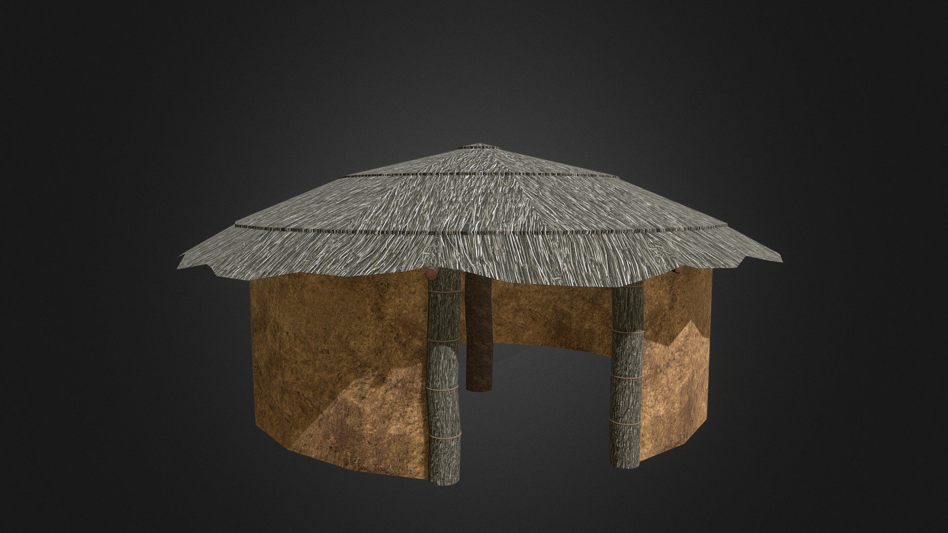 Primitive Hut - 3D model by Daniel Wilson (@rowdy92) [1e45694] - Sketchfab