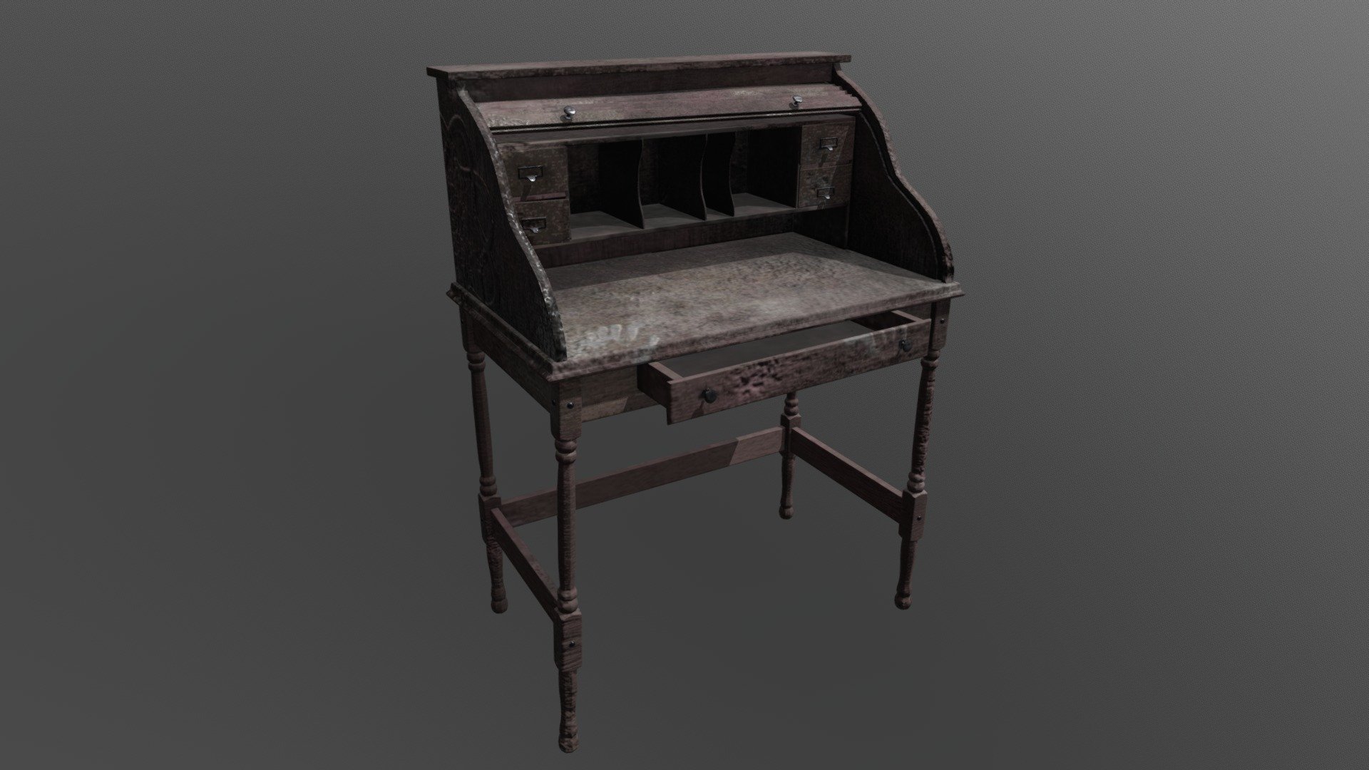 Old & Broken Roll Top Desk - 3D model by Sydney Feliciano ...