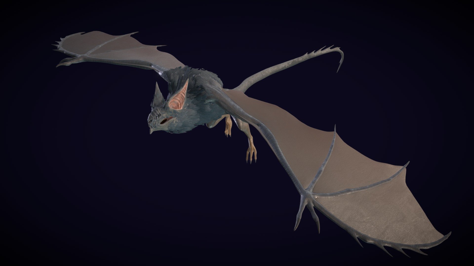Bat Wyvern (Ver.4 fur card test) - 3D model by Jericka Lusk ...