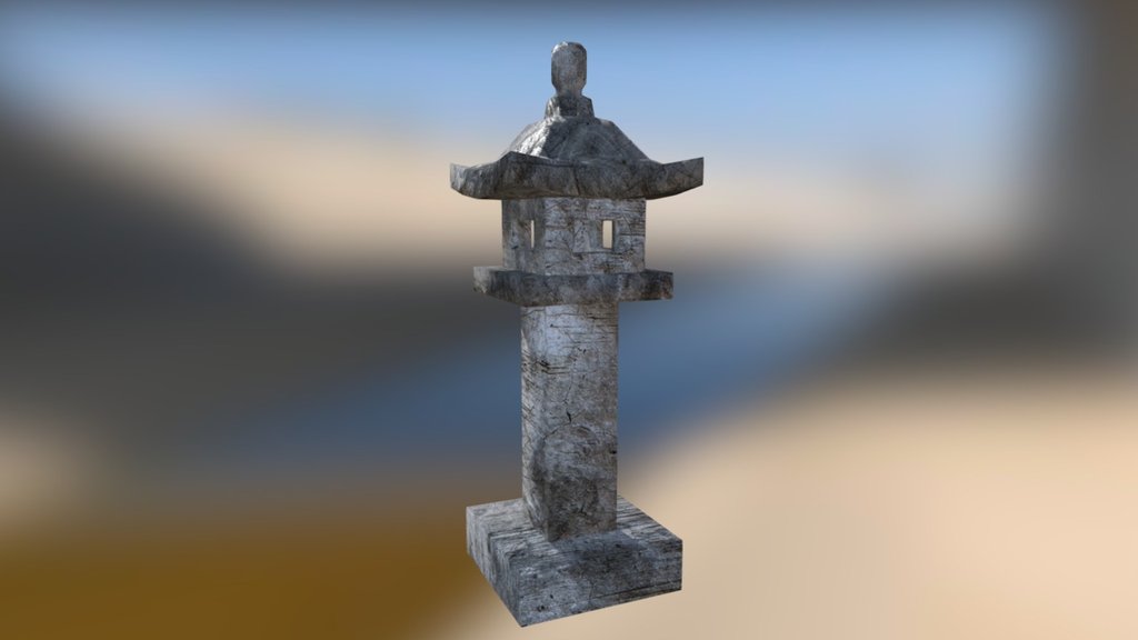 Japanese Lamp Post - 3D model by Stoogie [1e4813e] - Sketchfab