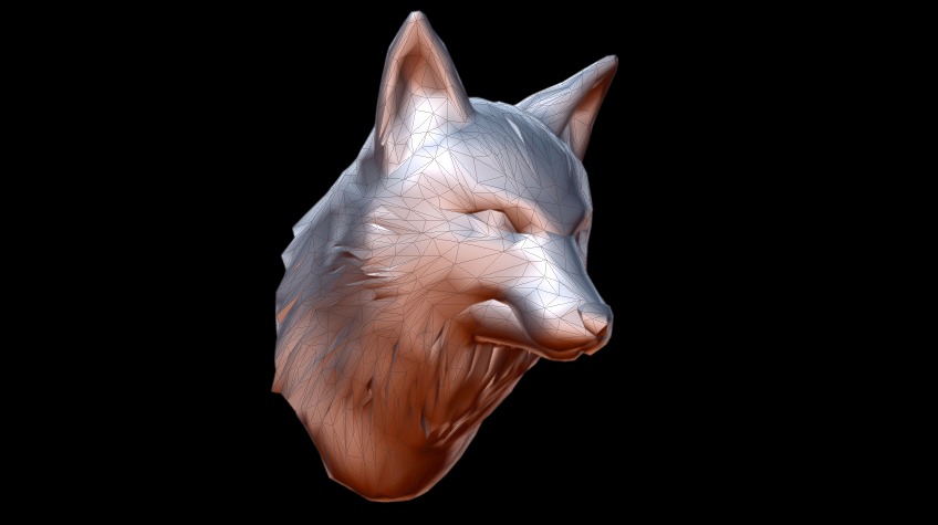 Fox Bust - Low poly - 3D model by DiablorotH [1e4a4dc] - Sketchfab