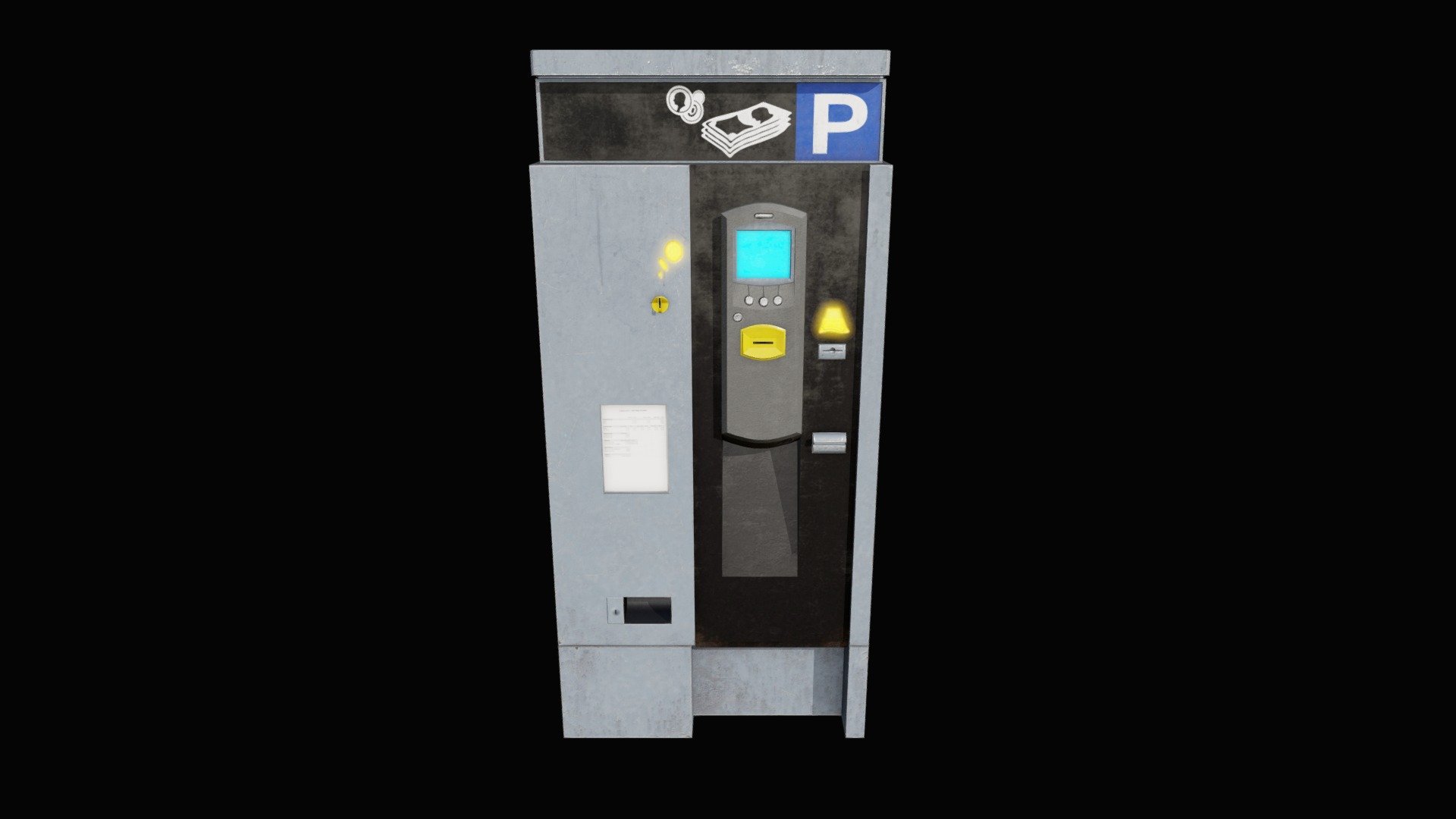 Low Poly Ticket Machine - 3D model by Indigo Perez (@indigoperez ...