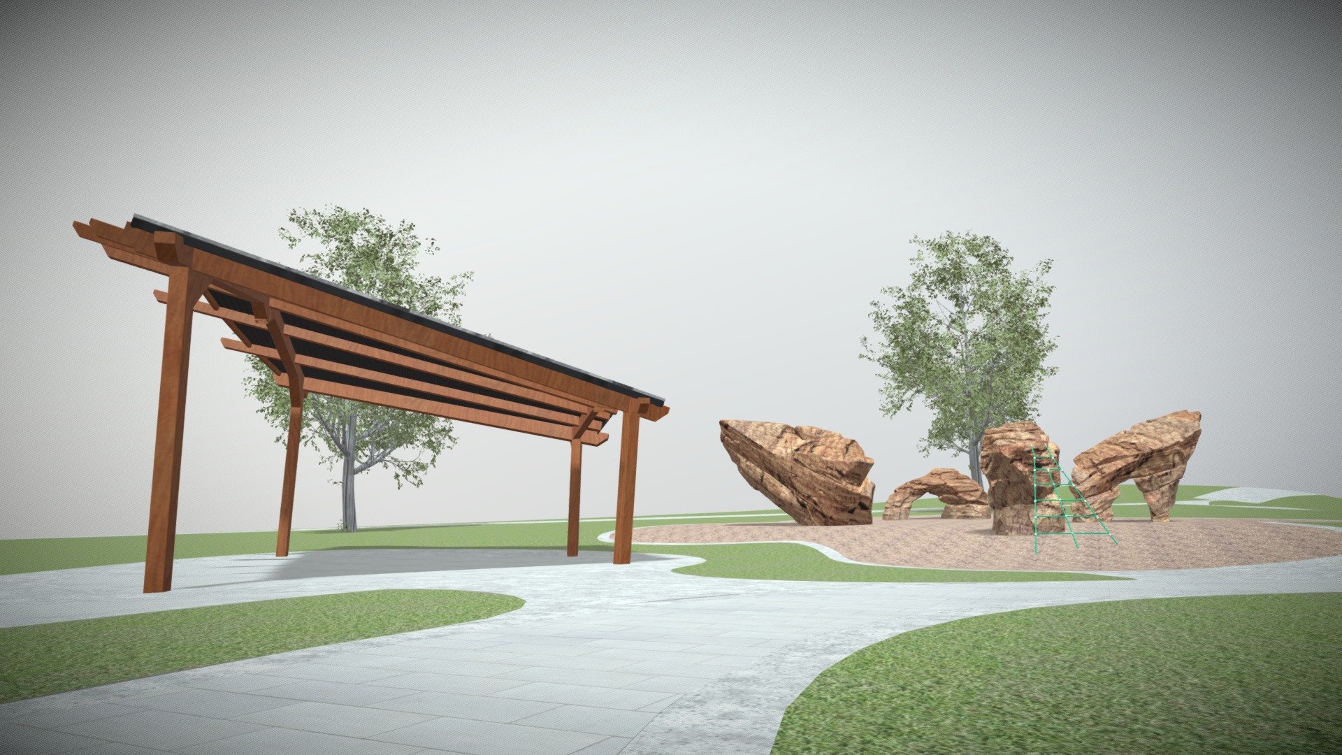 Cook Park, Atlanta - Concept 1, by ID Sculpture - 3D model by Sean Mon ...