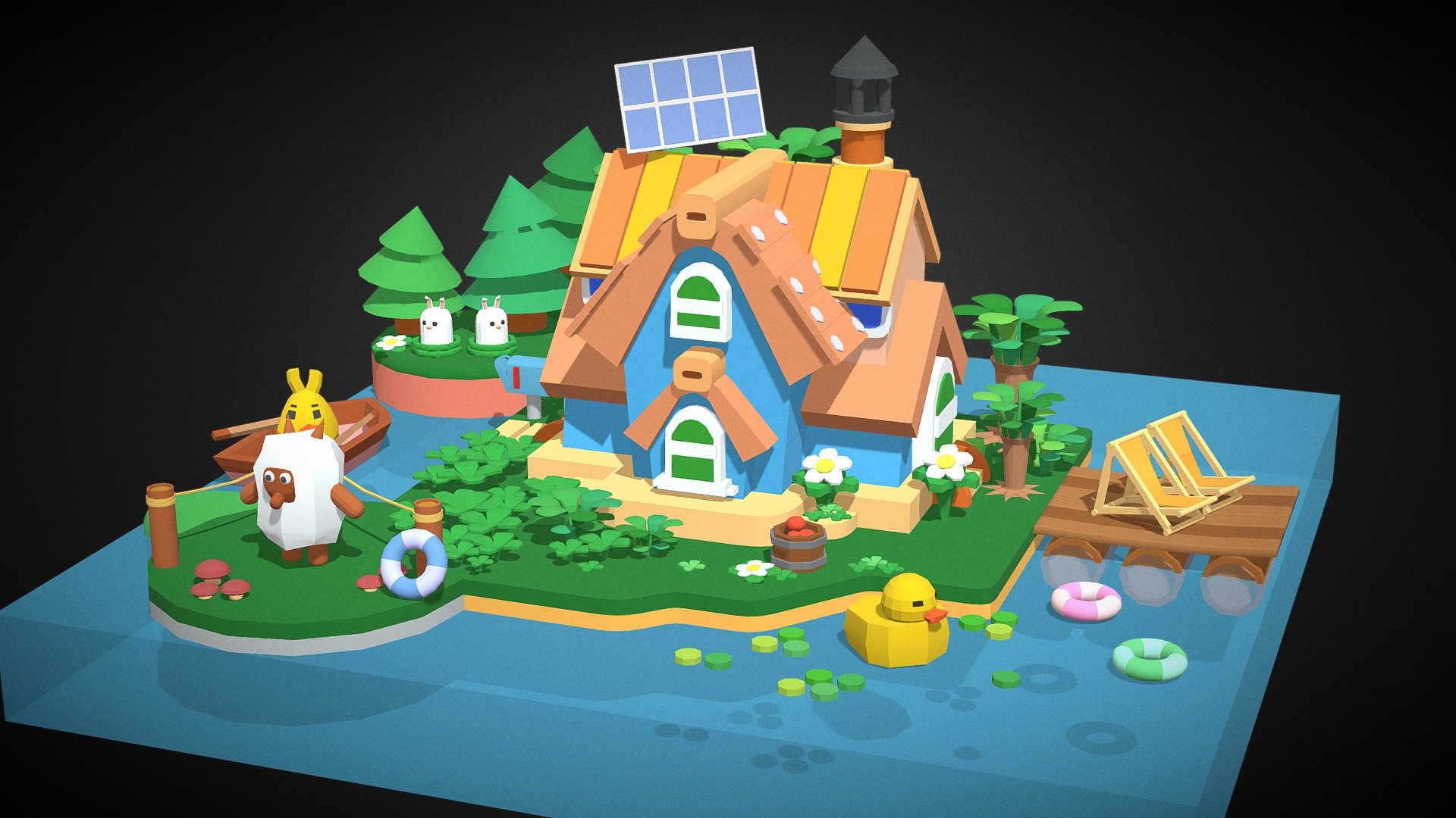 Sea Hut - Buy Royalty Free 3D model by 3d.xyz (@webuild) [1e500ca ...