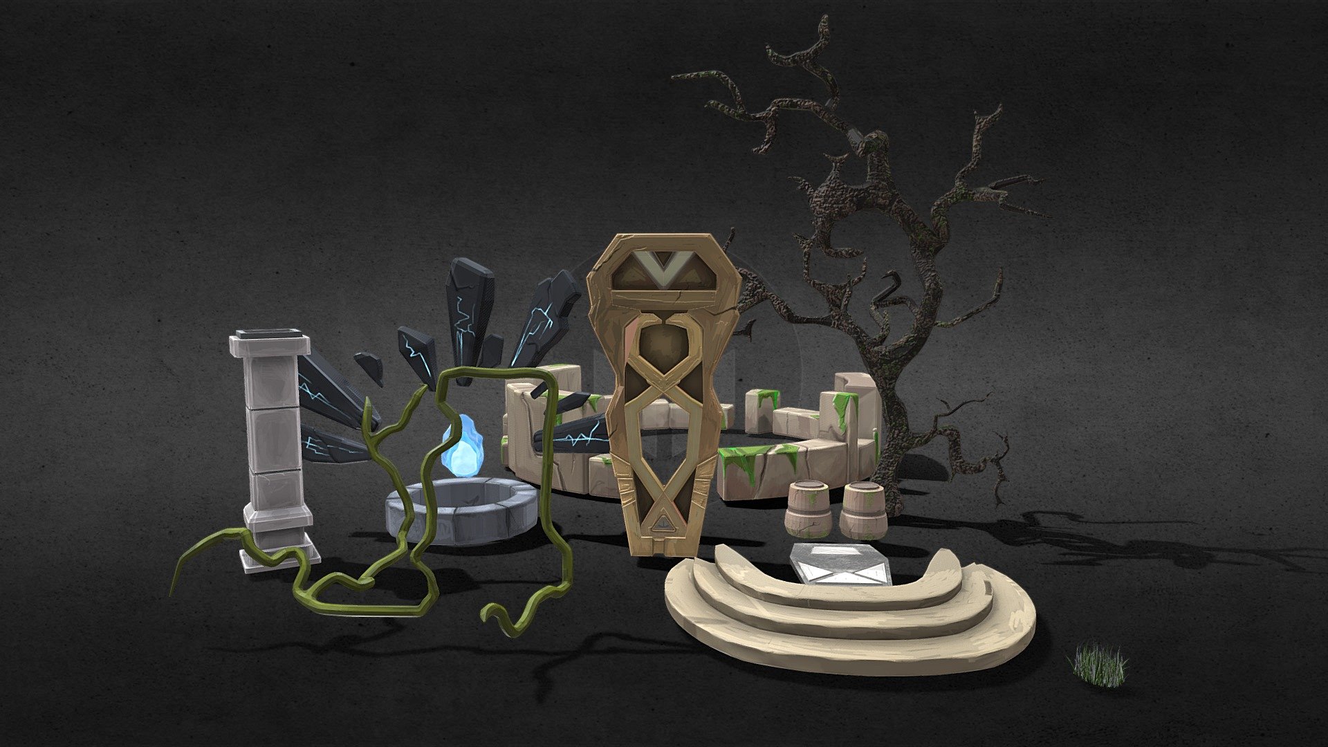 Fantasy forest asset pack - 3D model by sanjanau [1e51705] - Sketchfab