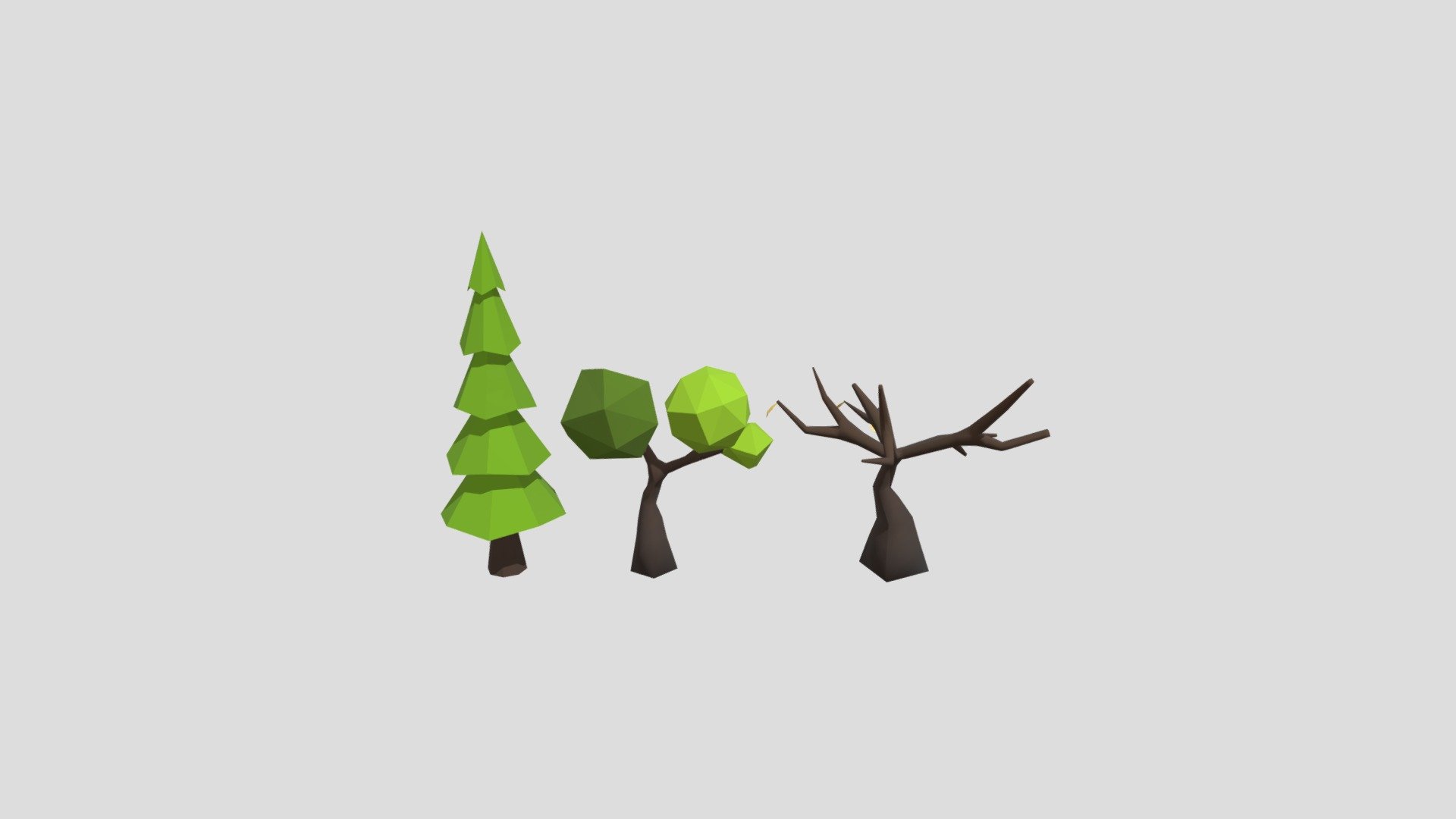 Low Poly Tree Pack - 3D model by restya. [1e5505d] - Sketchfab