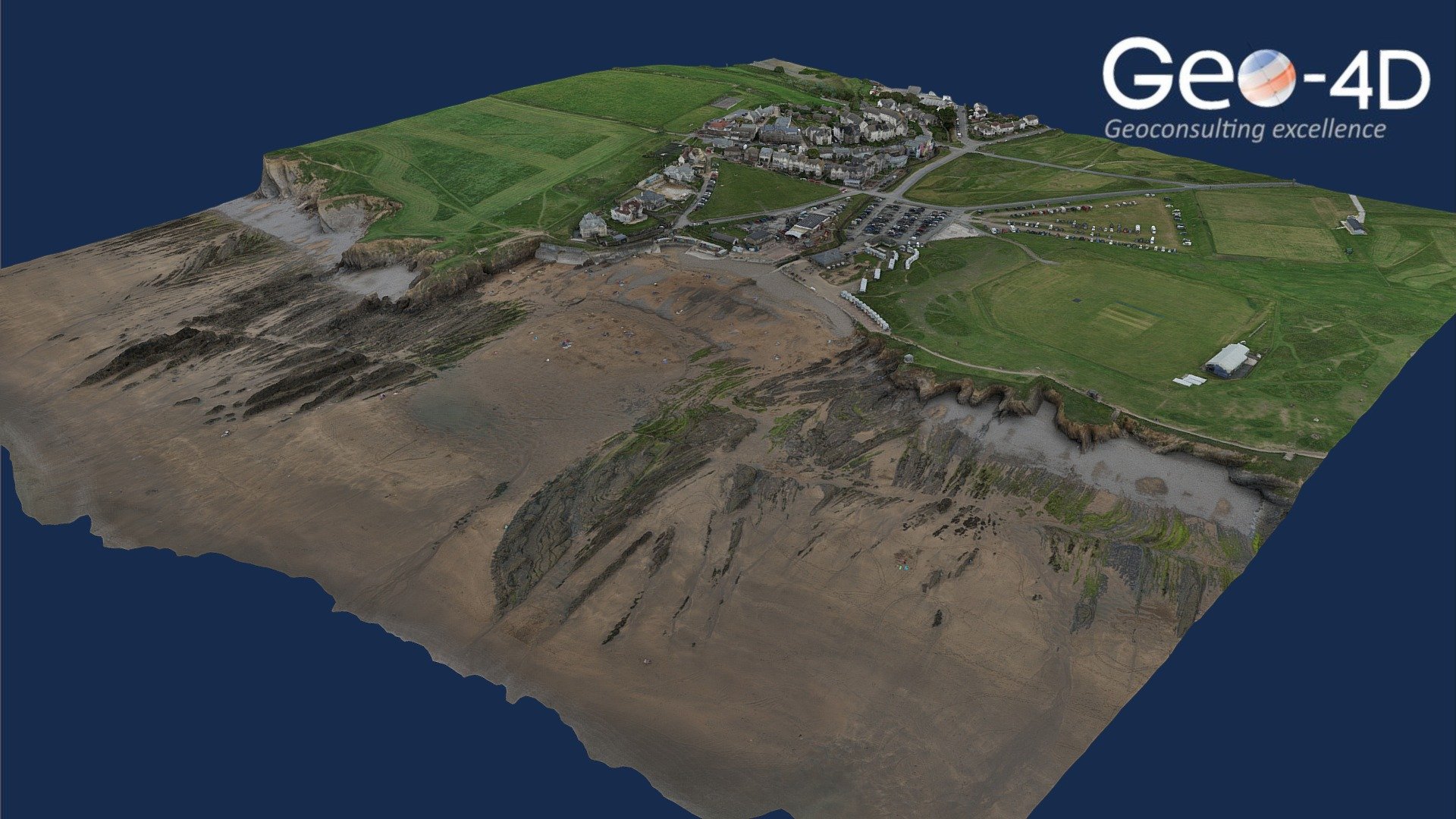 Crooklets Beach - Low Resolution 3D Model - 3D model by Geo-4D [1e5b56f ...