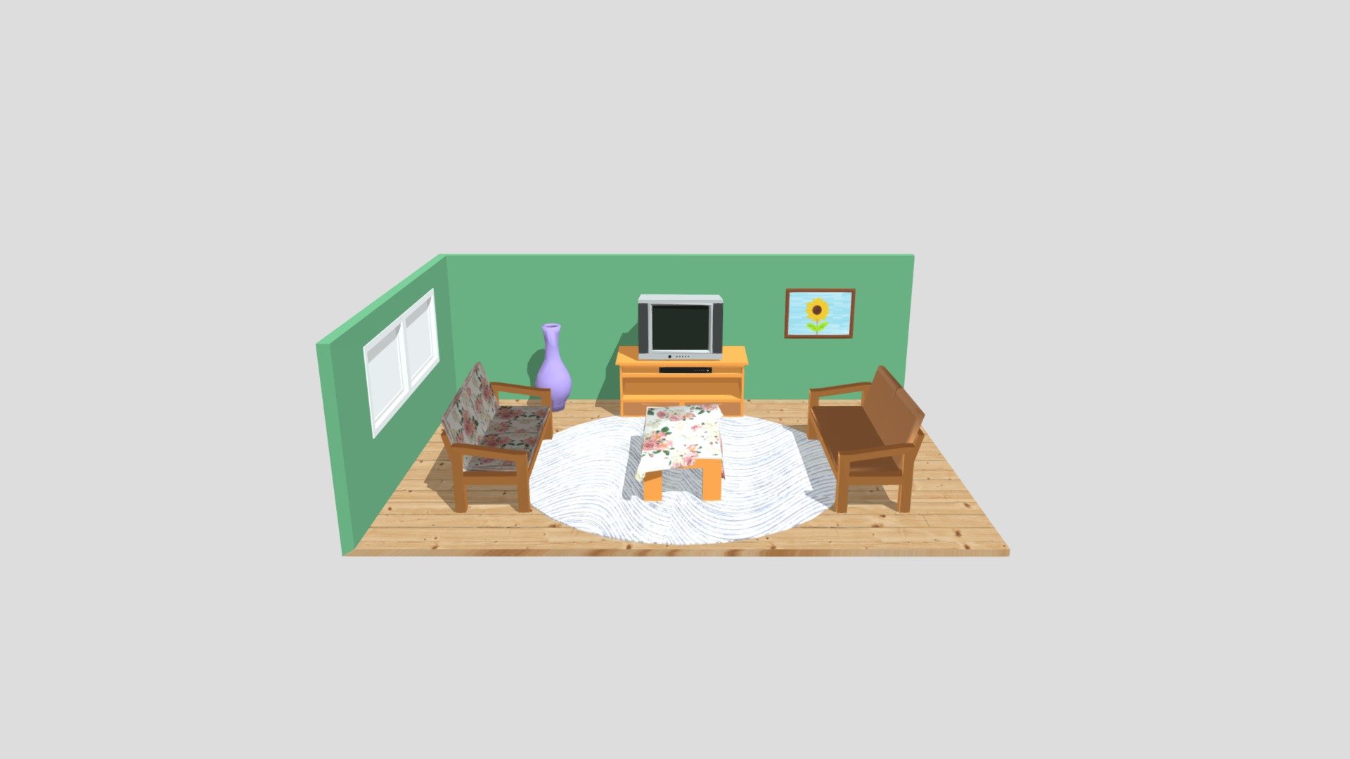 Living Room | AR Project - 3D model by wardazzahra635 [1e5bbe1] - Sketchfab