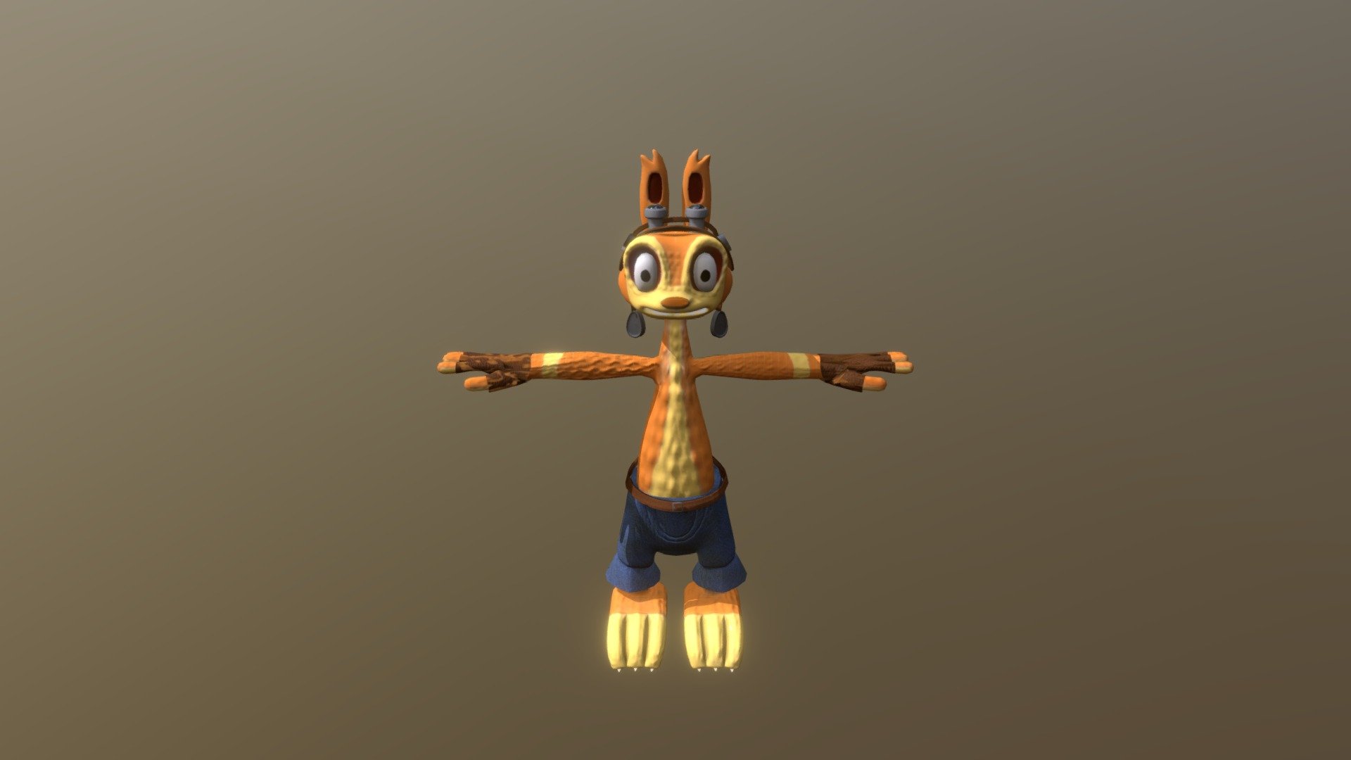 Daxter low poly clothes and textures - 3D model by ...