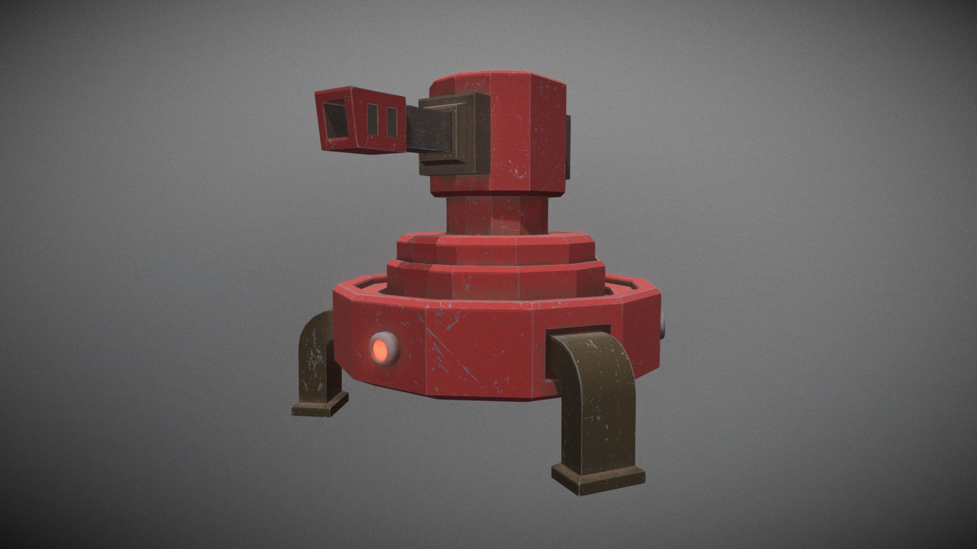 Simple towerdefense turret with square barrel - 3D model by Art-Teeves ...