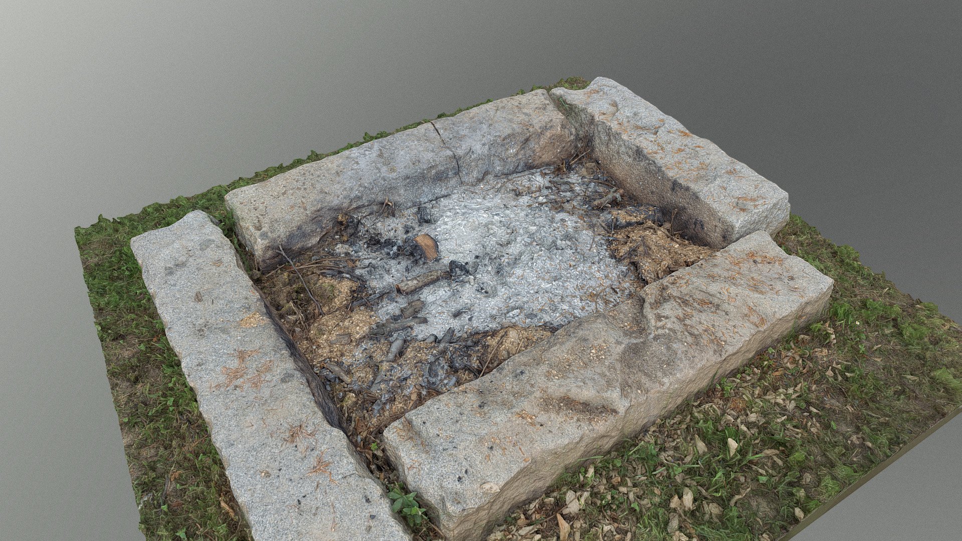 Fireplace firepithole square campfire stones - Buy Royalty Free 3D ...