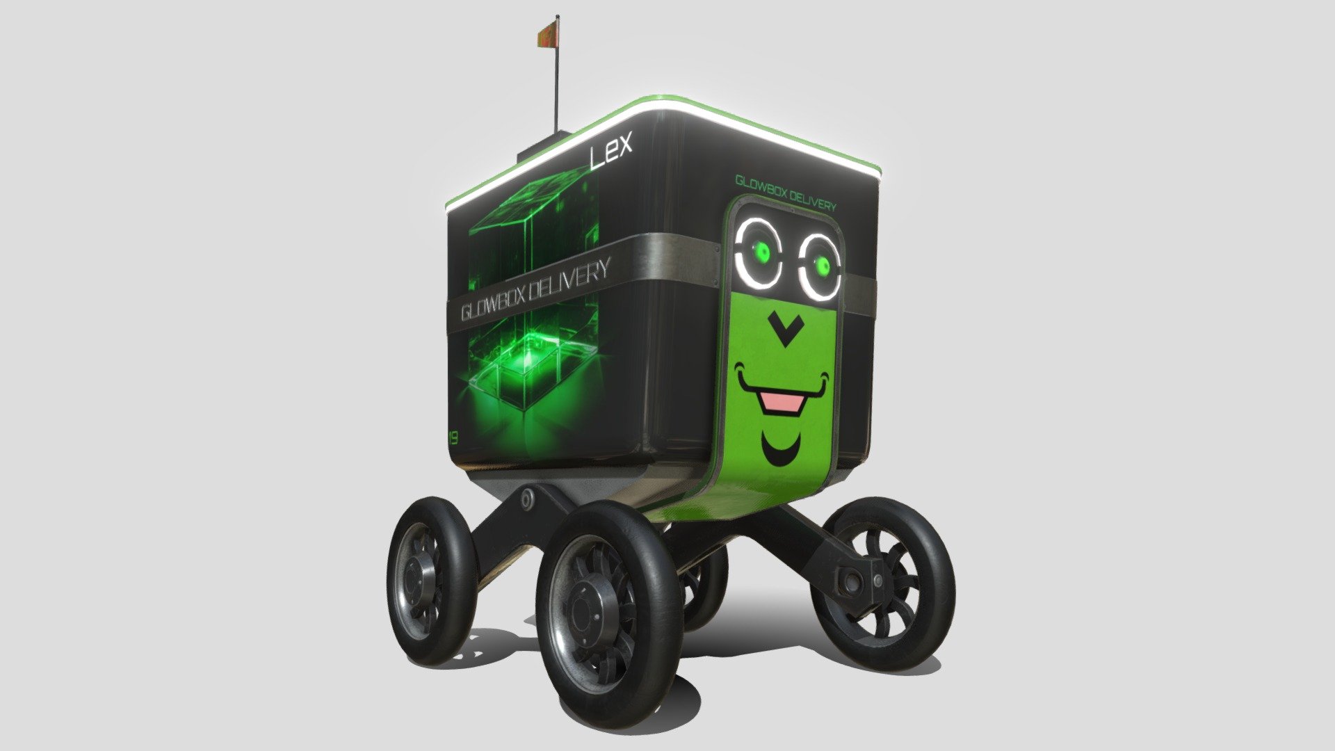 Delivery Bot by Glowbox 🤖 - Download Free 3D model by Glowbox 3D ...
