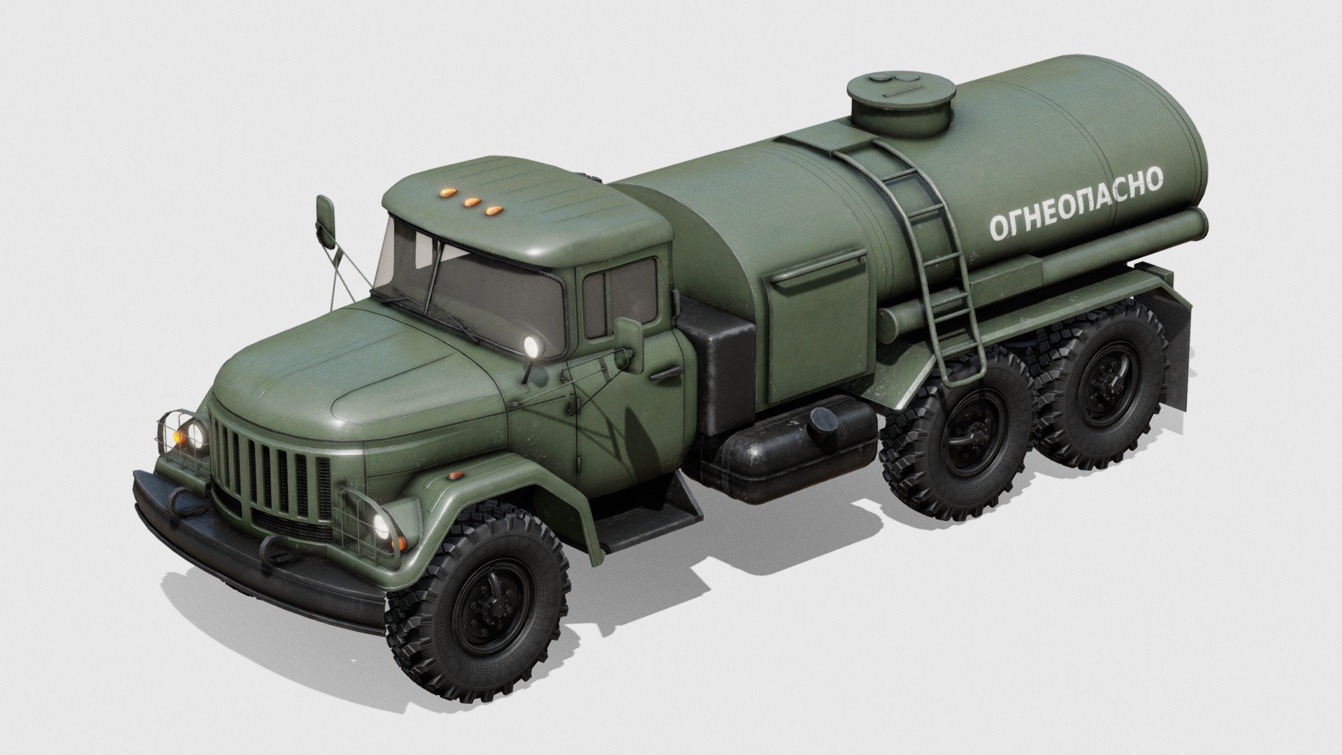 Soviet Army Fuel Tanker Truck - Buy Royalty Free 3D model by ...