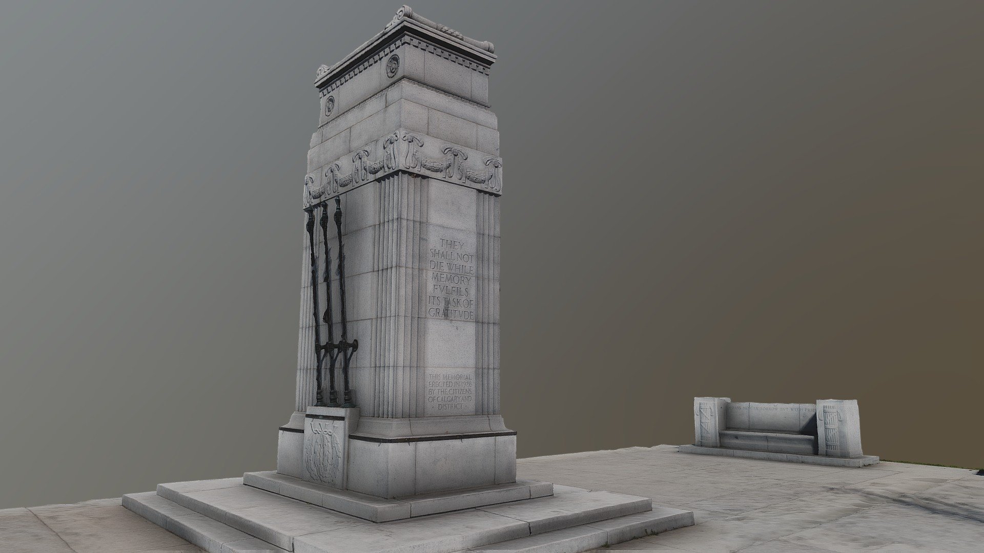 Central Memorial Park Cenotaph — Calgary, Canada - 3D model by Memory ...