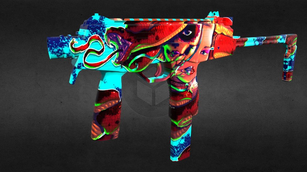 blue background red snake - 3D model by tatupain [1e6488e] - Sketchfab