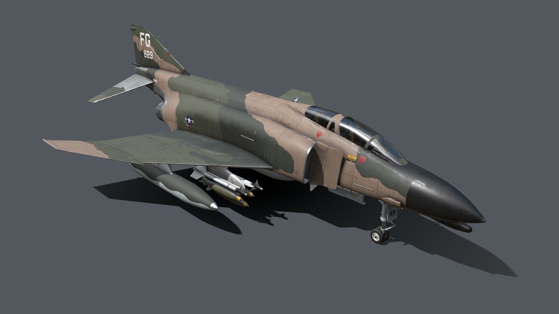 F 4c Phantom Ii Buy Royalty Free 3d Model By Tim Samedov