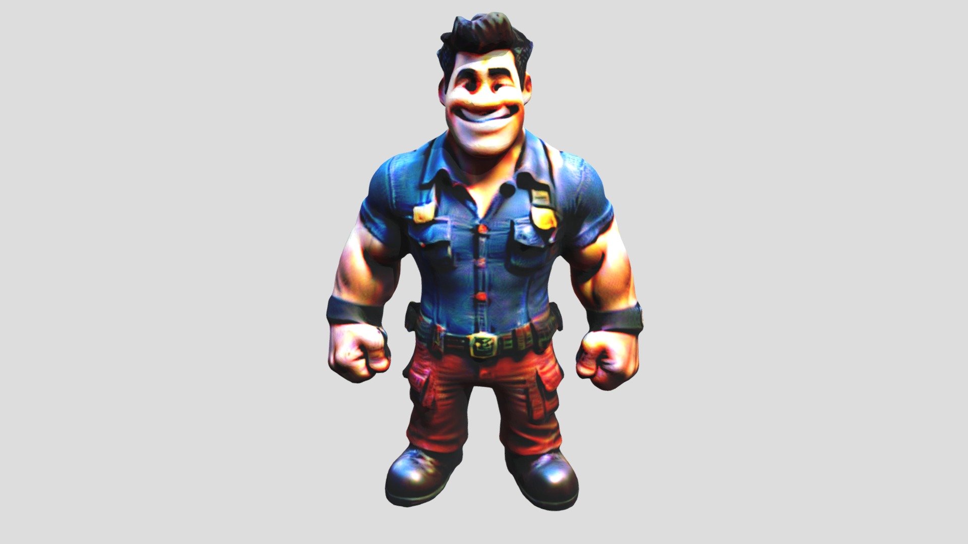 Friendly fireman (cartoon character) - Download Free 3D model by jungle ...