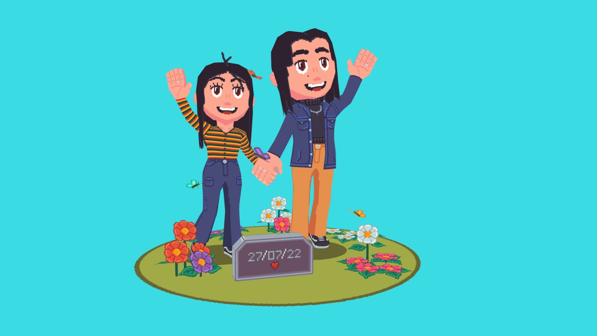 Low Poly Pixel Characters - 3D model by OzcarDev [1e68fea] - Sketchfab