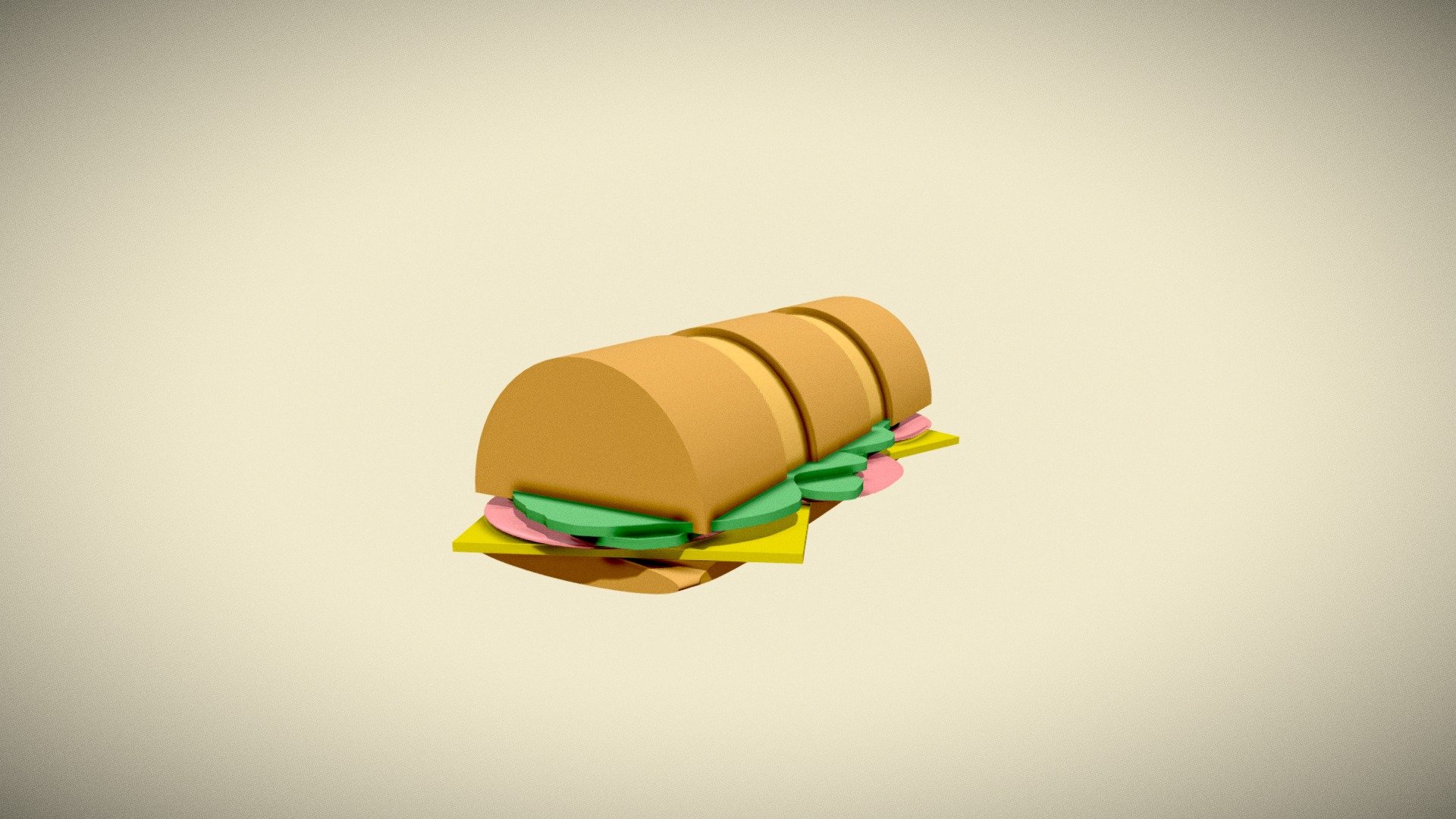 Cartoon Sandwich - Download Free 3D model by PurplePerson ...
