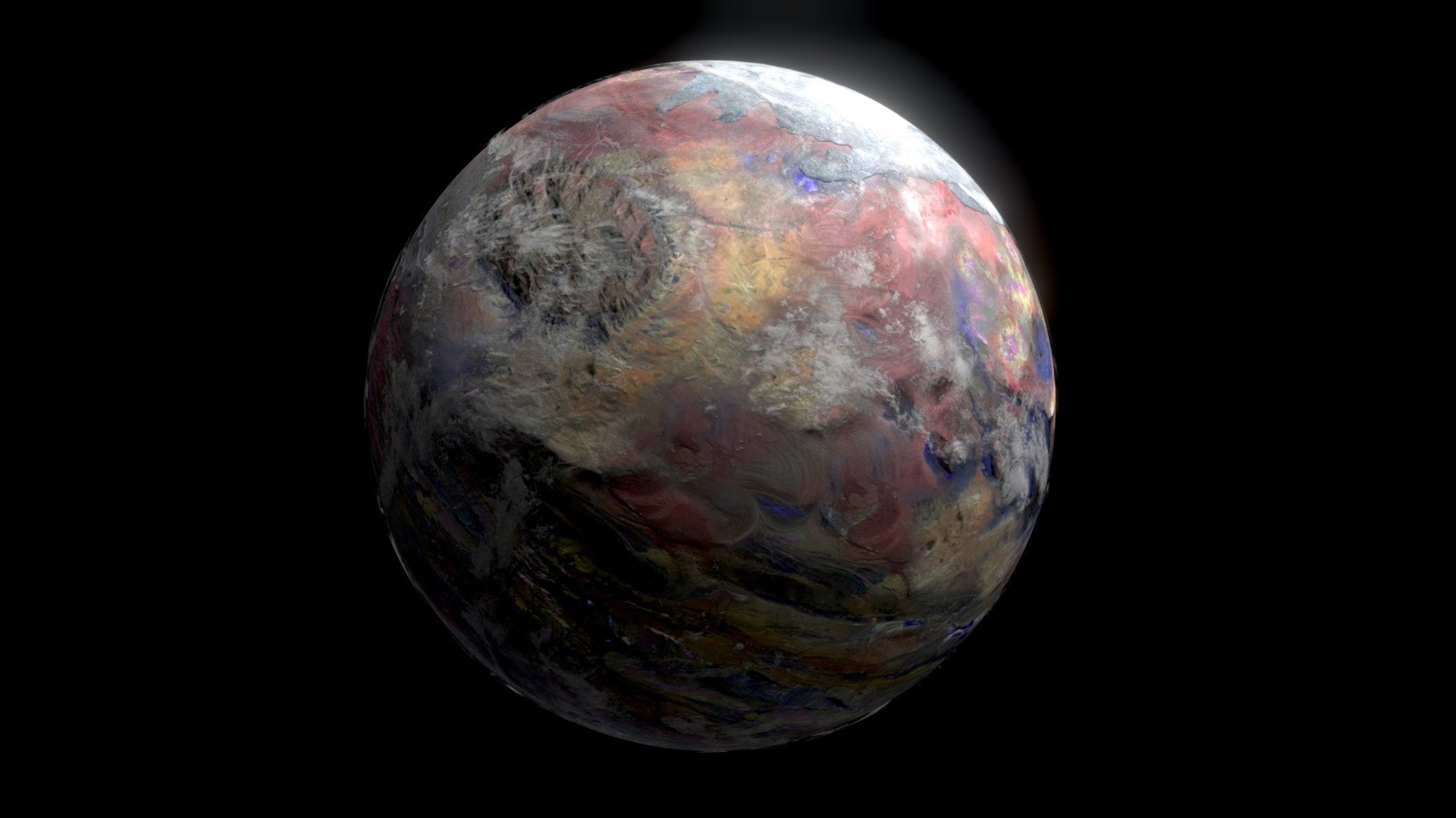PBR Crystal Planet 7 - Buy Royalty Free 3D model by northlogic ...
