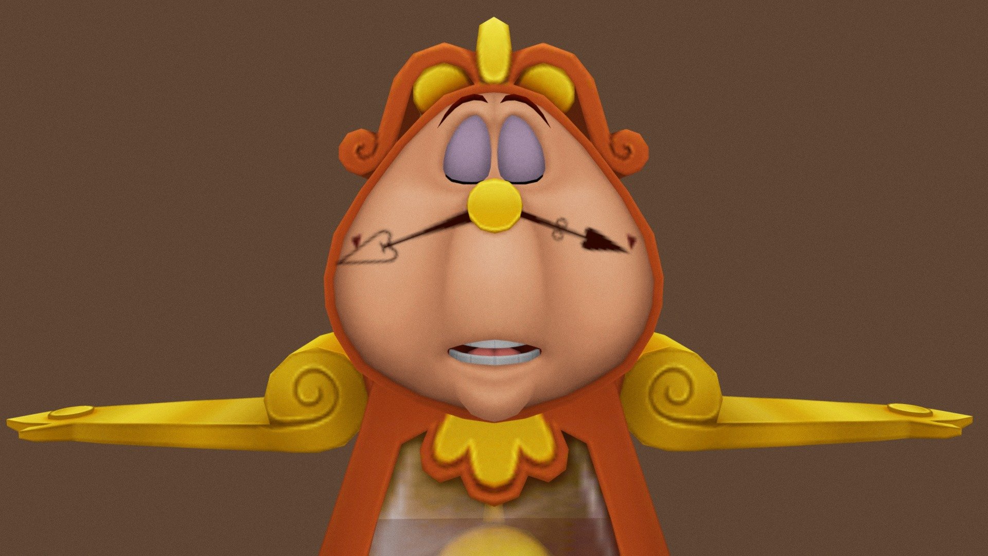 Cogsworth - Download Free 3D model by 𝕋𝕙𝕖 𝔼𝕧𝕖𝕟𝕚𝕟𝕘 𝕊𝕥𝕒𝕣 ...