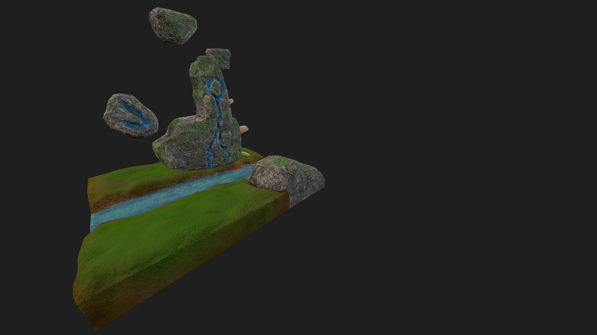 Milestone 3: Floating Rocks Textured - 3D model by Roderick.Jordan ...