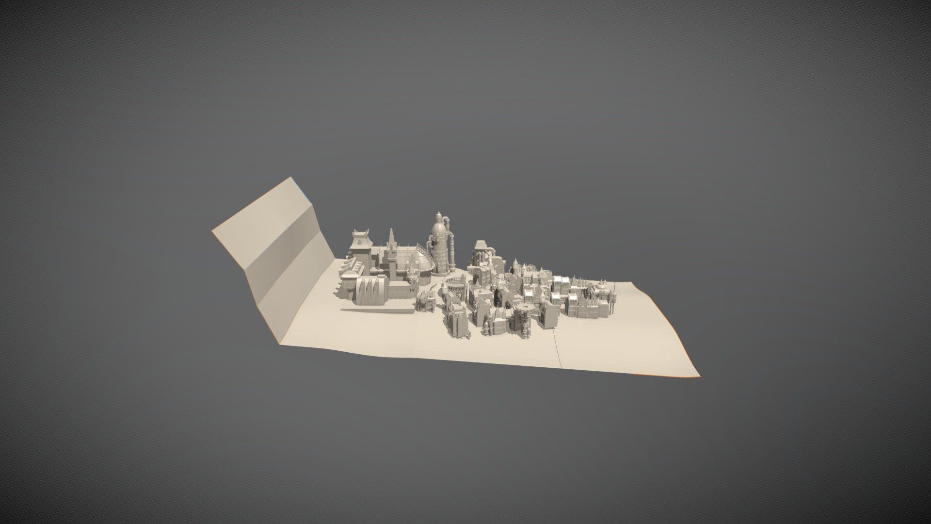 City Steampunk Scene - Download Free 3D model by marrkfb [1e8323f ...