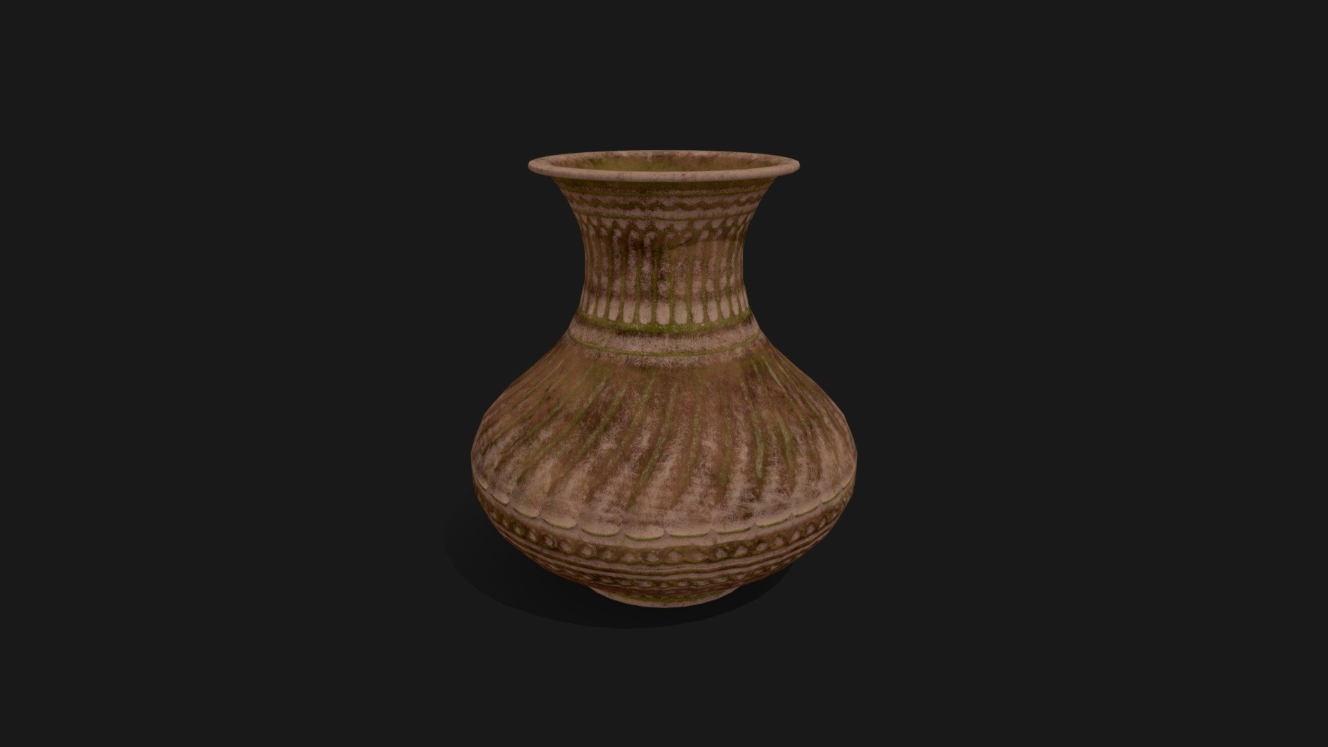 Low Poly Clay Vase with Antique Texture - Download Free 3D model by eli ...
