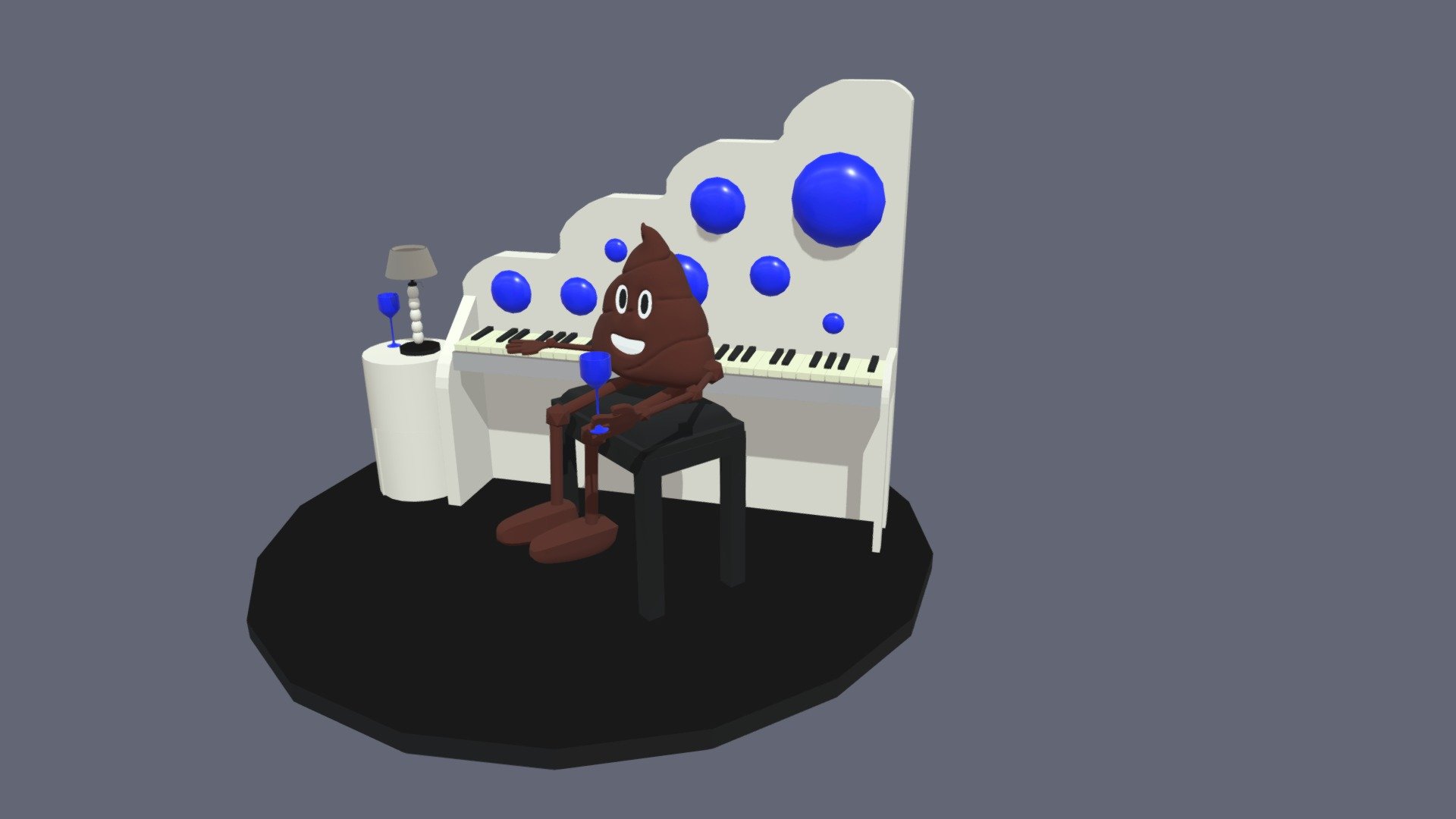 M Caca Pianocktail - 3D model by SeleneBleue [1e89754] - Sketchfab