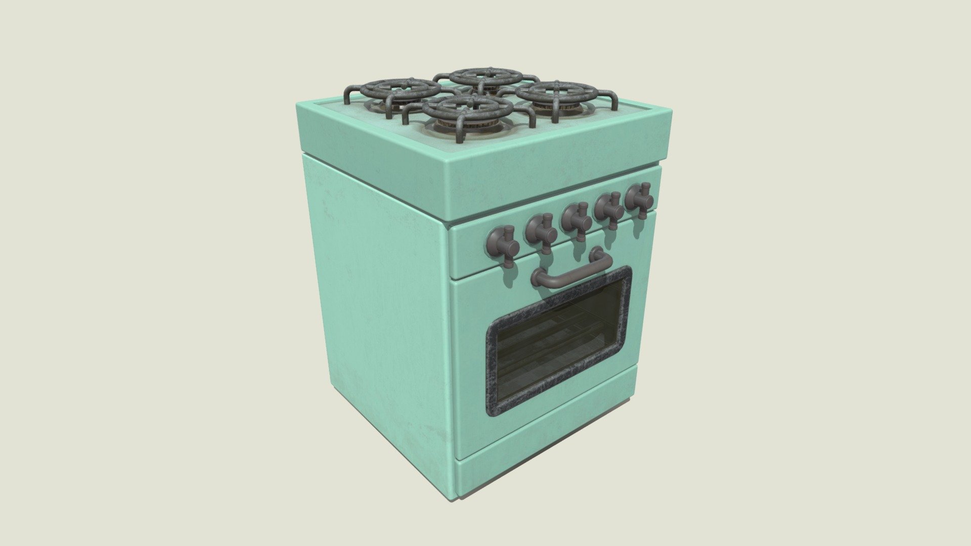 Stylized Low-poly Retro Oven - 3D model by Art-Teeves [1e89d09] - Sketchfab
