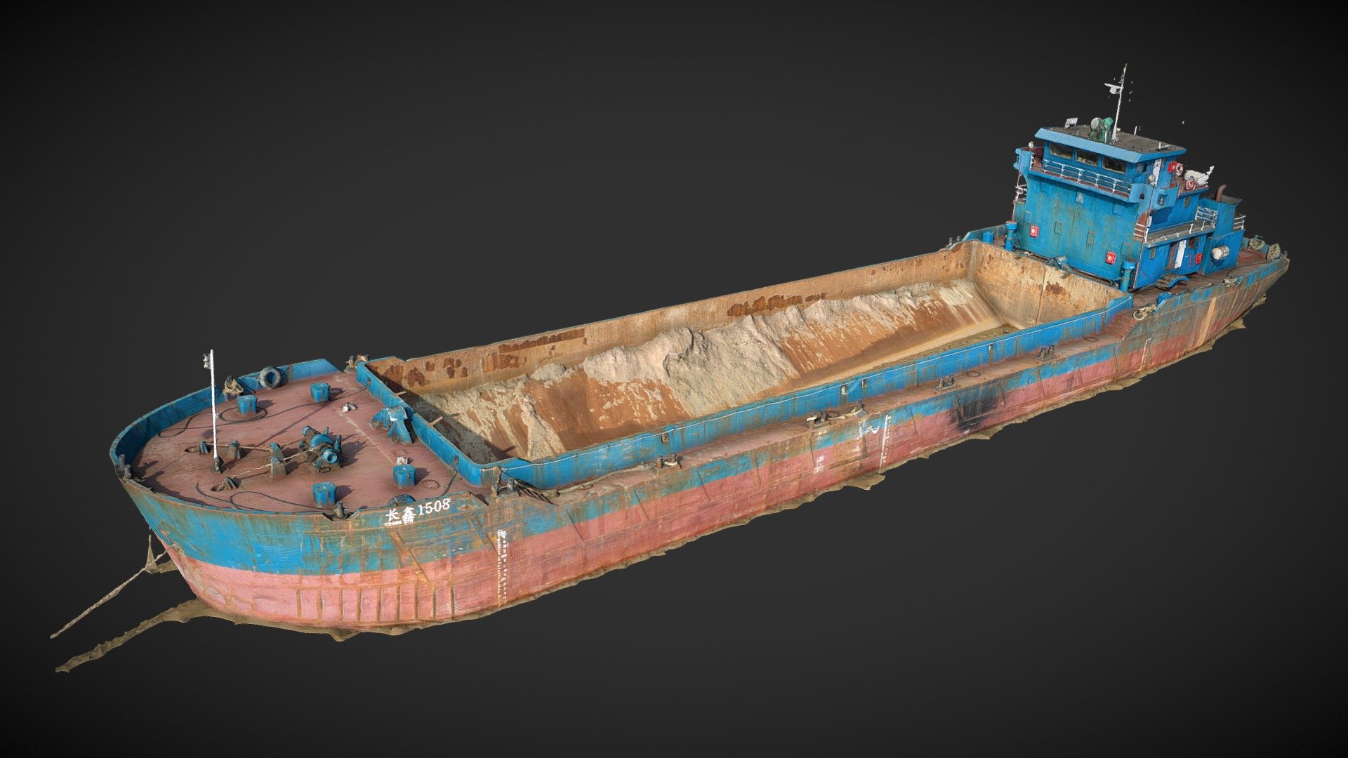 Freighter, cargo ship - Download Free 3D model by Metazeon [1e917e5 ...