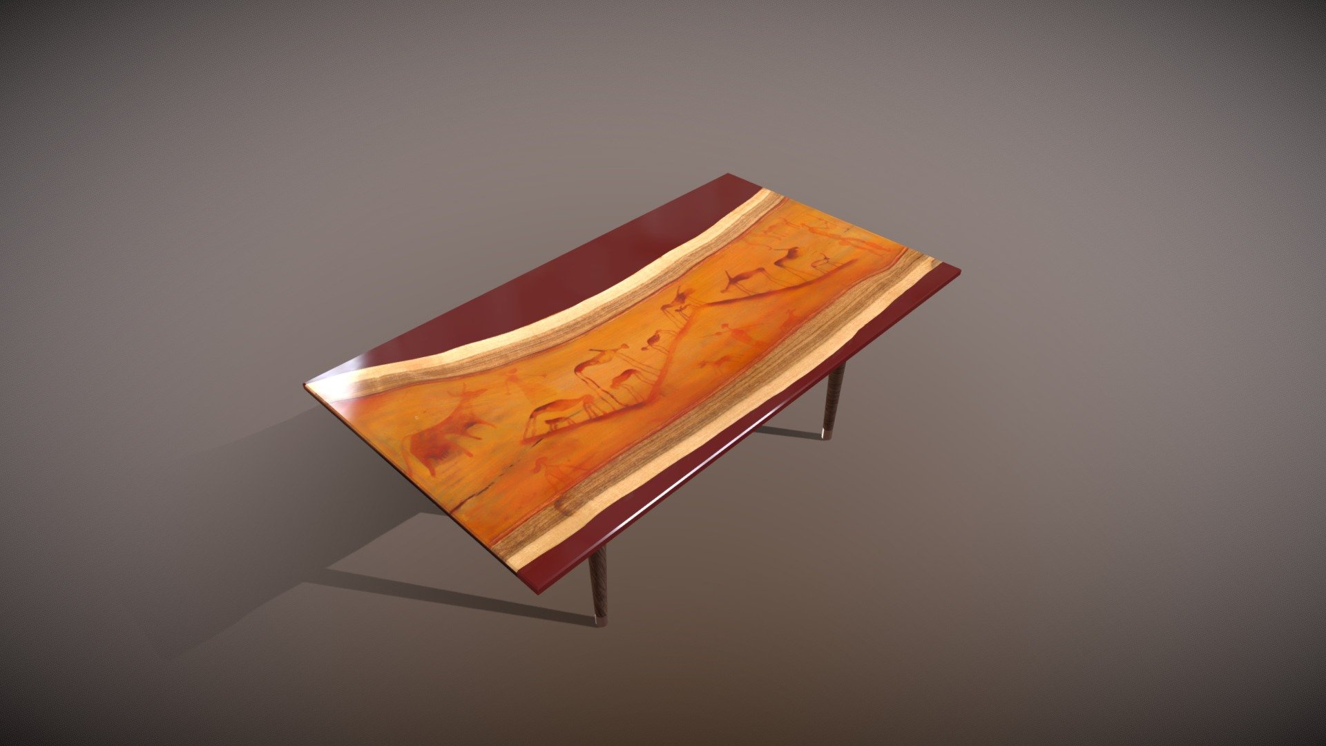 Resin Wood Table - Buy Royalty Free 3D model by Team-Panda [1e95ac7 ...