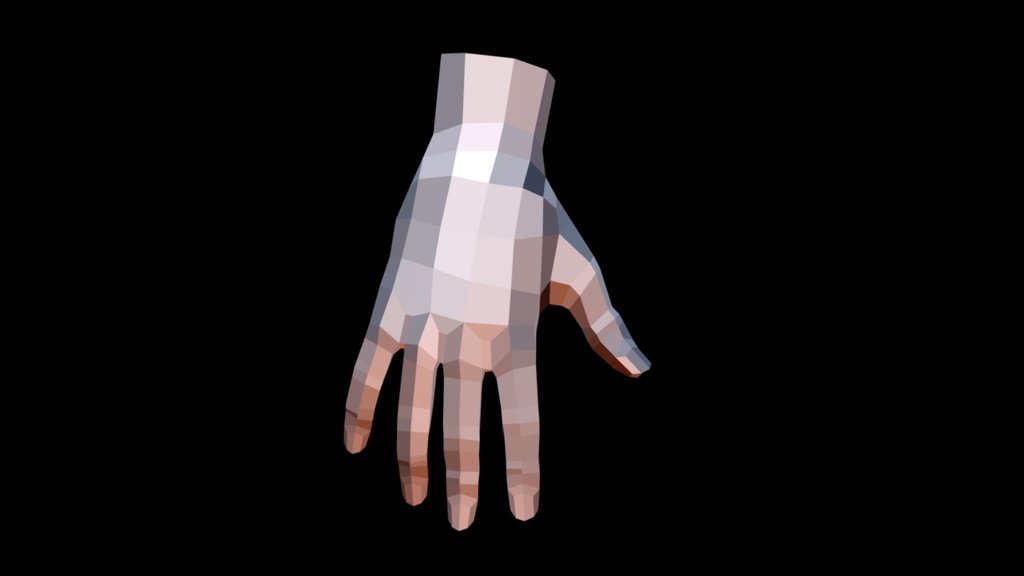 Hand-low-poly - 3D model by debbie-s [1e95fc2] - Sketchfab