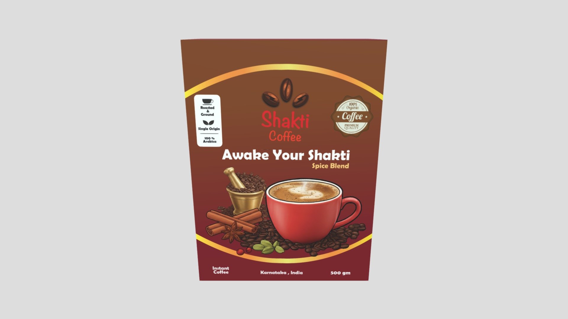 500 gm Red coffee pack - 3D model by summit.sinngh [1e9f3e8] - Sketchfab