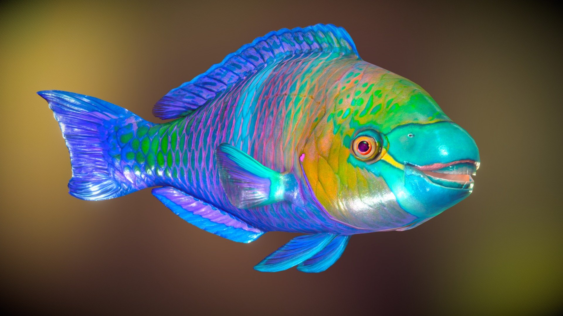 Parrotfish Lowpoly model - 3D model by Alex Bereschuk (@bereshuk.a ...
