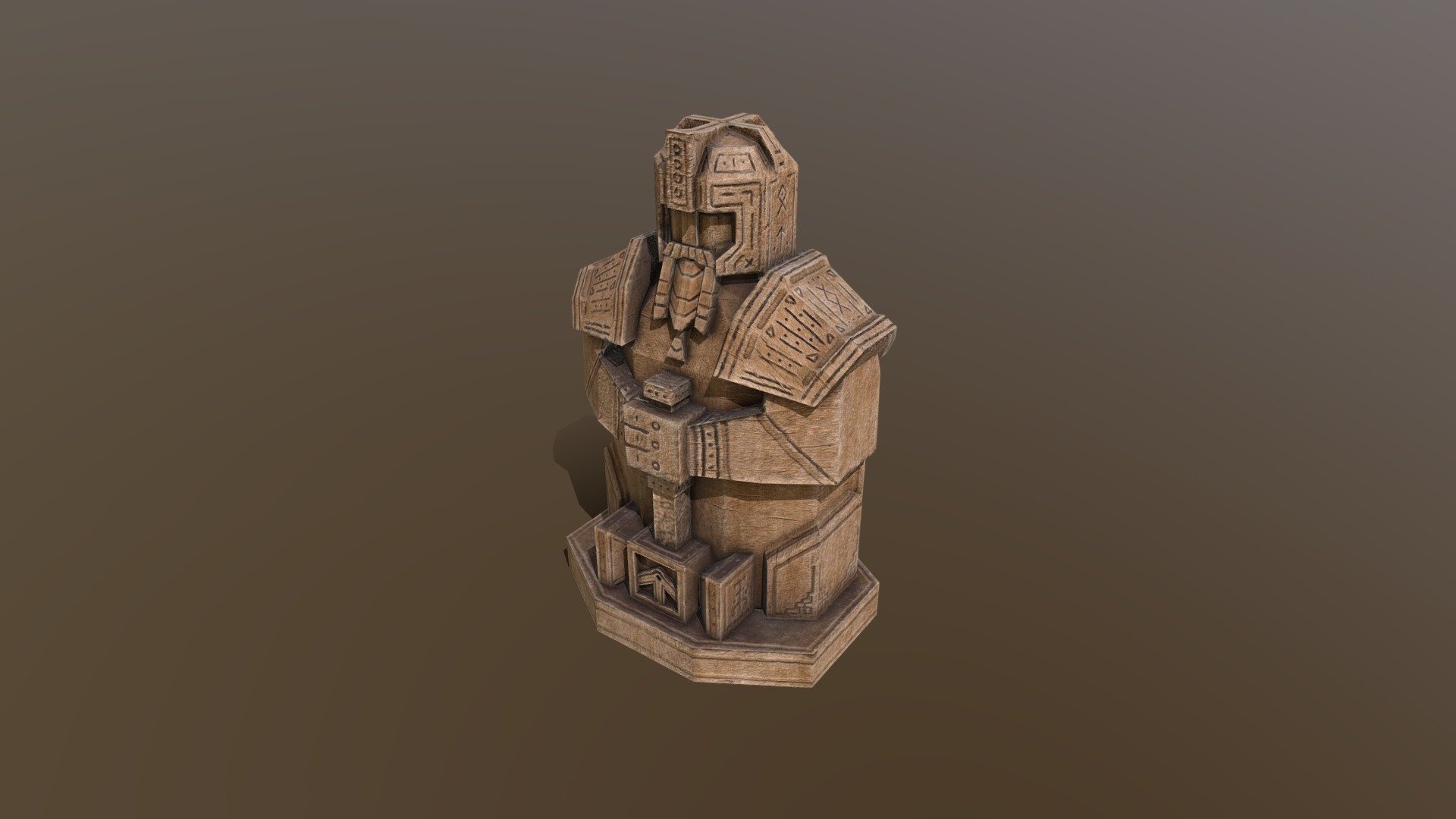 Statue of a dwarf - 3D model by Artur Petrov (@arturgamedev) [1ea3895 ...