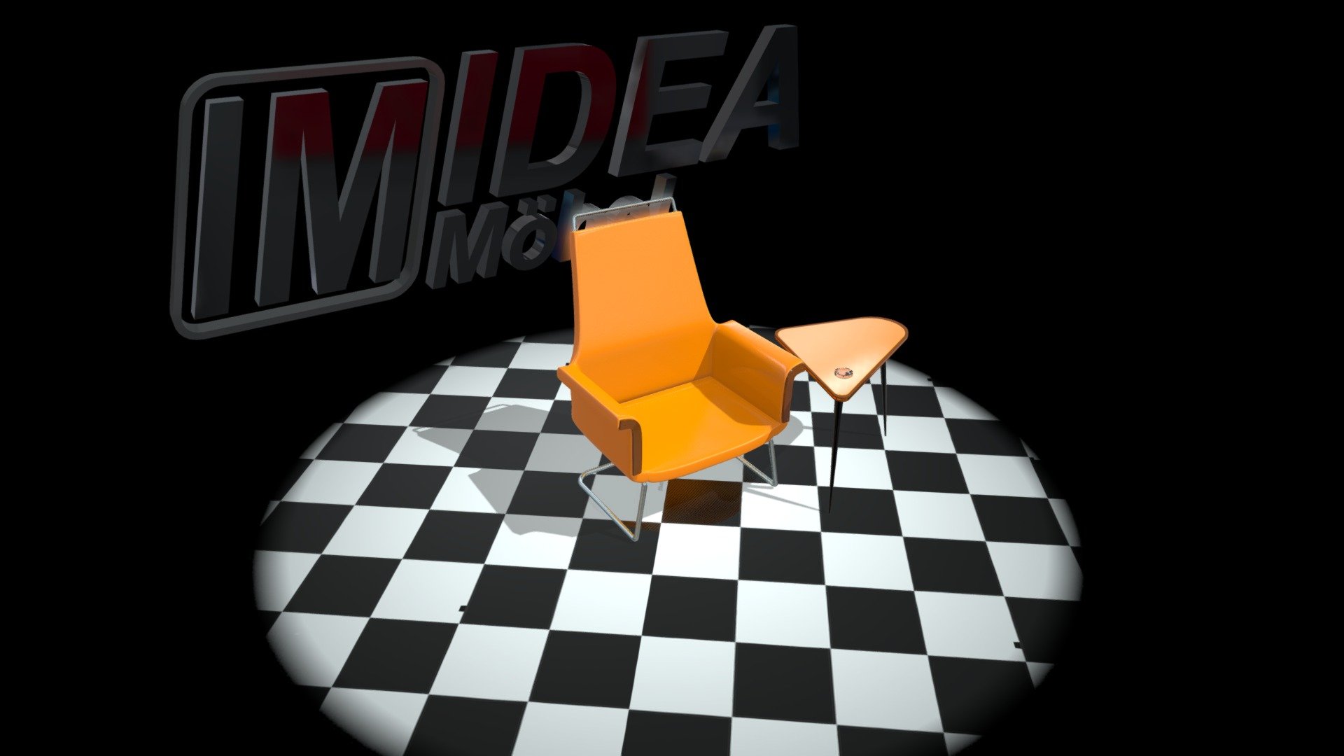 Just a chair with a small table. - Download Free 3D model by Valger ...
