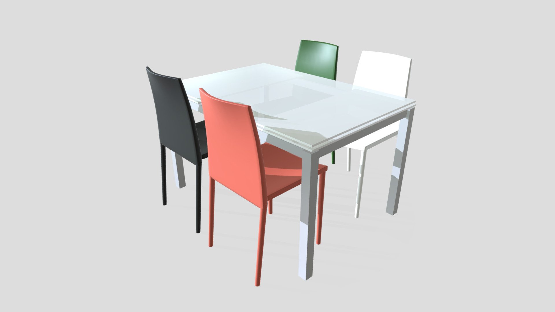 Dining Set - Download Free 3D model by Matbot [1eae488] - Sketchfab