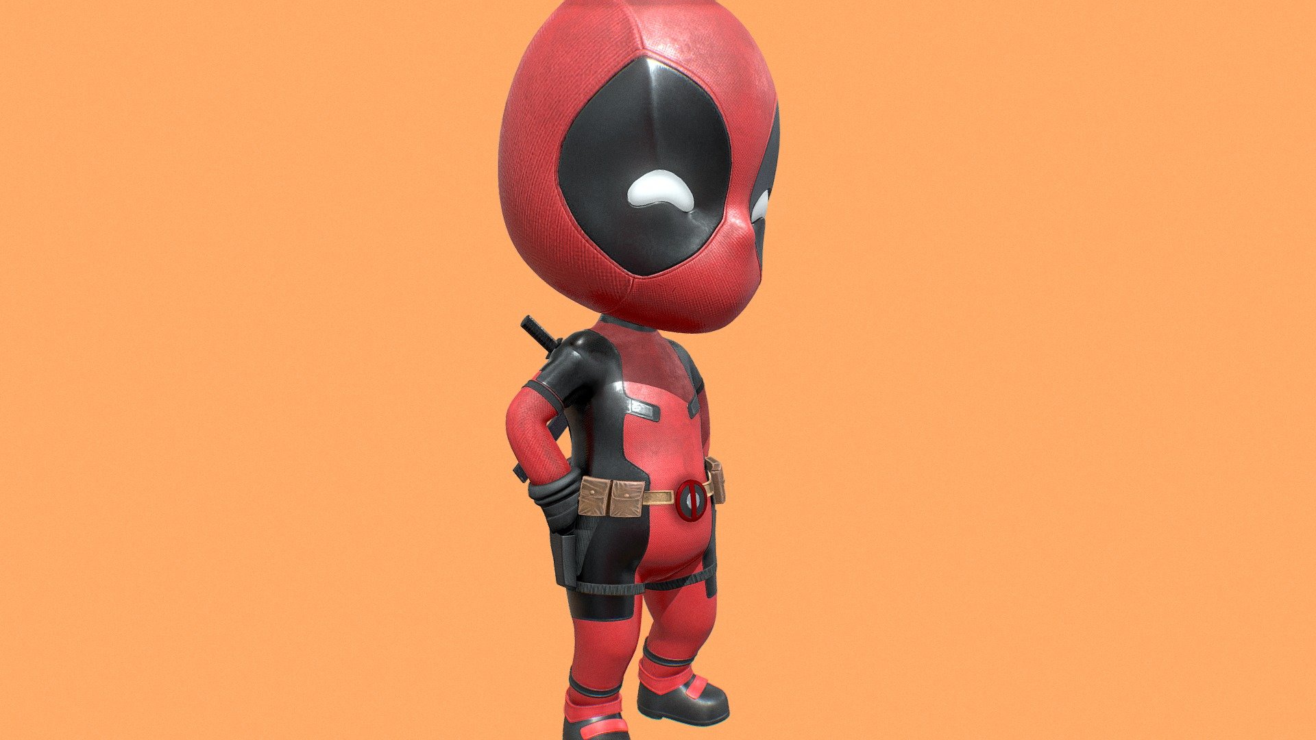 Dancing Chibi Deadpool Buy Royalty Free 3d Model By Aneesharts 1eb02bf Sketchfab Store 