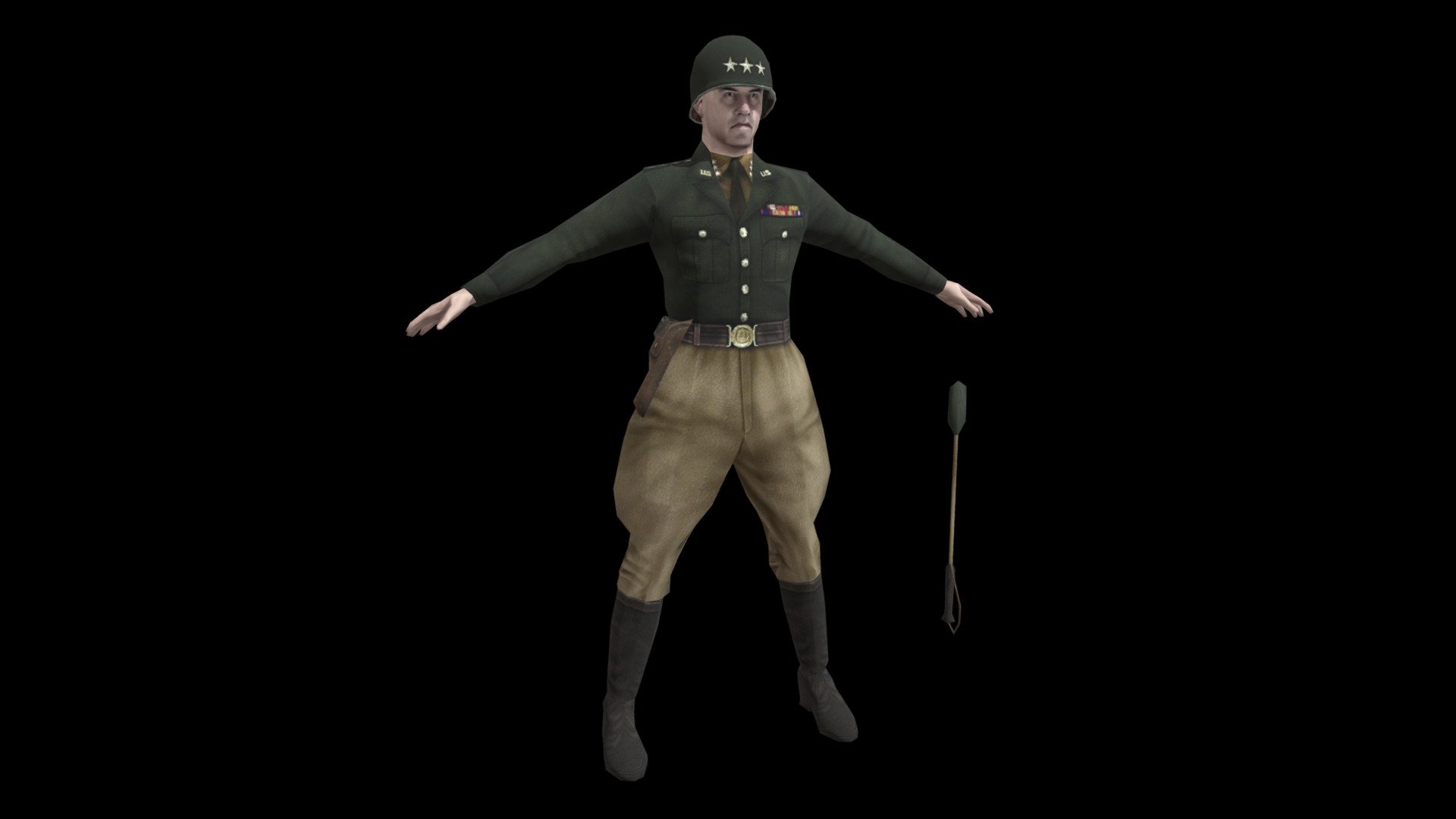 General Patton (low poly) - Download Free 3D model by Götz von ...