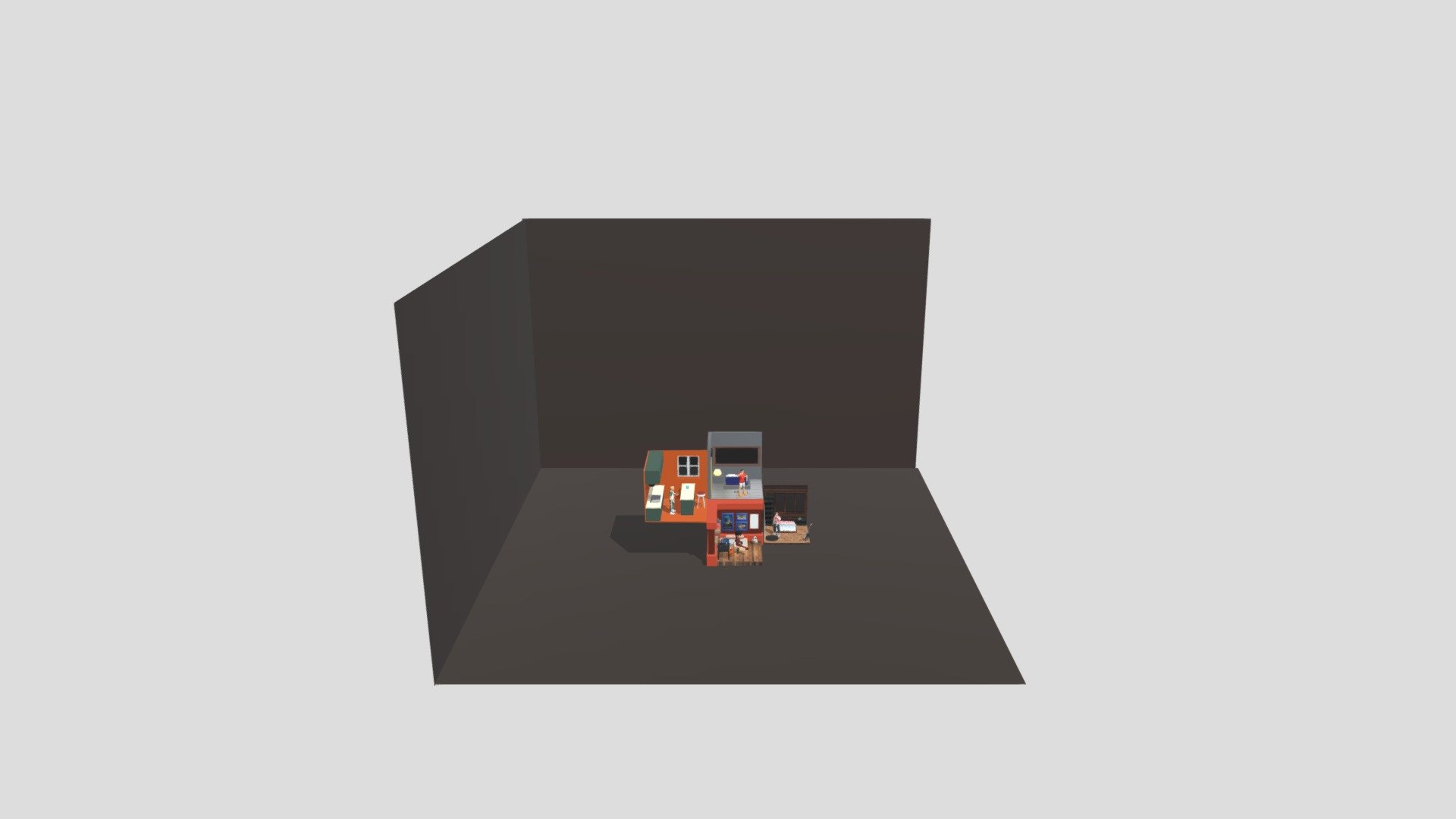 Isometric room | 4 people 4 rooms - 3D model by Yodawalk [1eb1aba ...