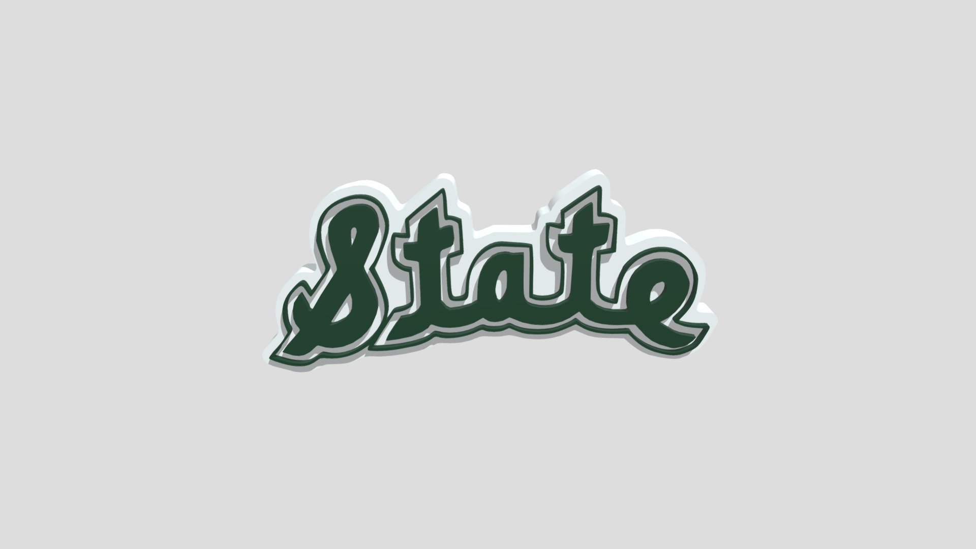 MichiganStateTextSmall - 3D model by BrandXR [1eb40f6] - Sketchfab