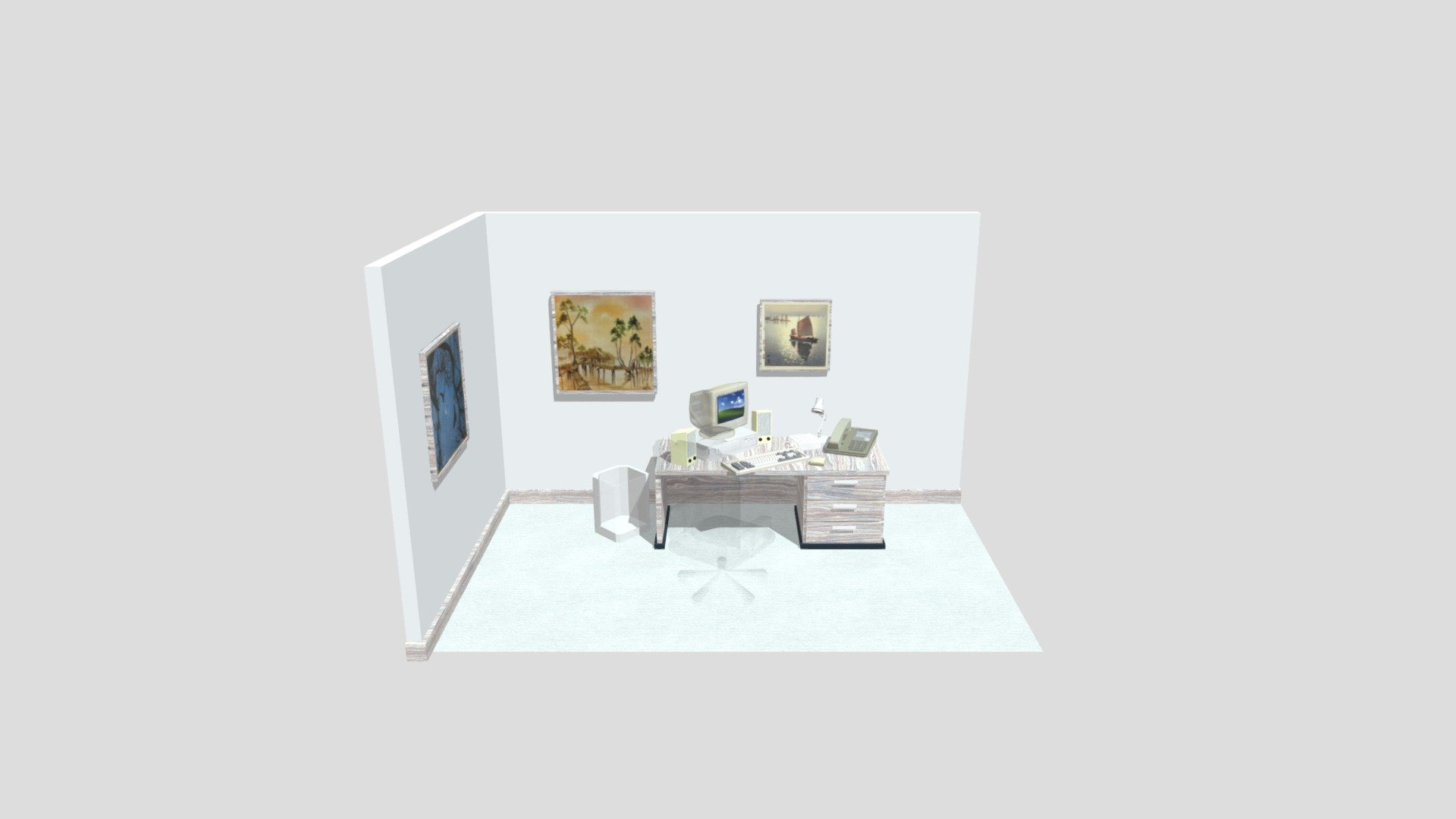 Computer Office Sence - 3D model by super epic creator (@30thomasgorton ...