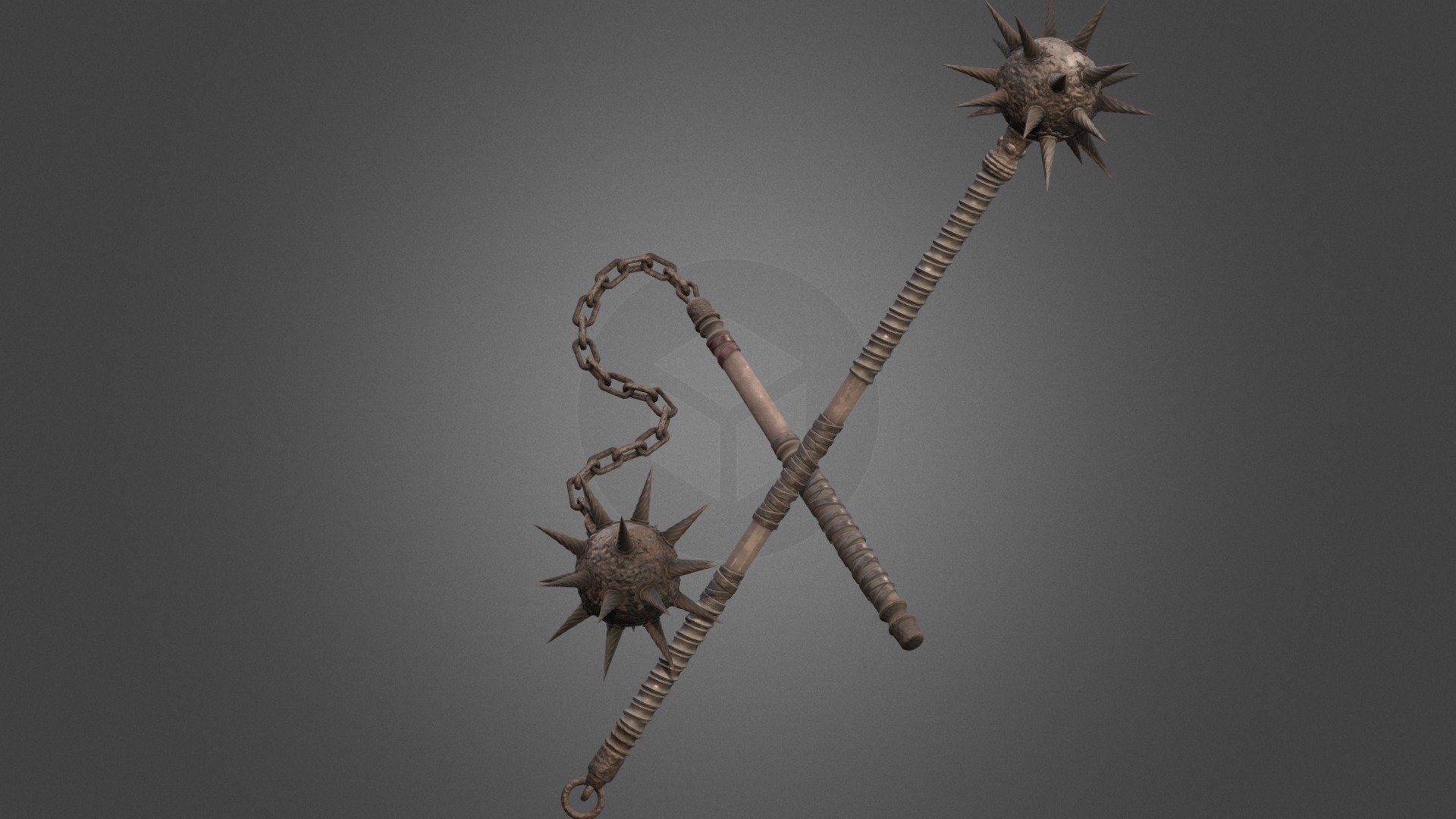 2handed Morning star & Morgenstern-flail weapon - 3D model by Velao ...