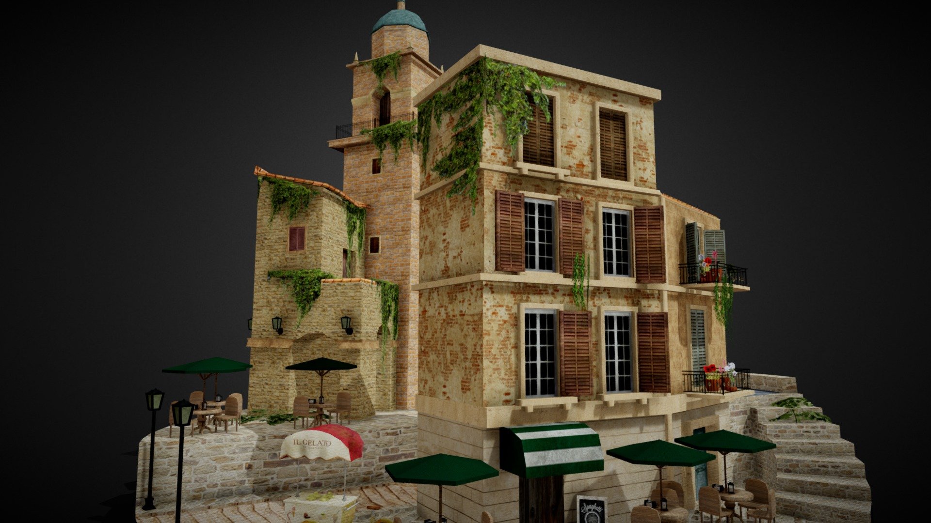 Italy, Cityscene - 3D model by Arianna Raja (@ariannaraja) [1ebc3a2 ...