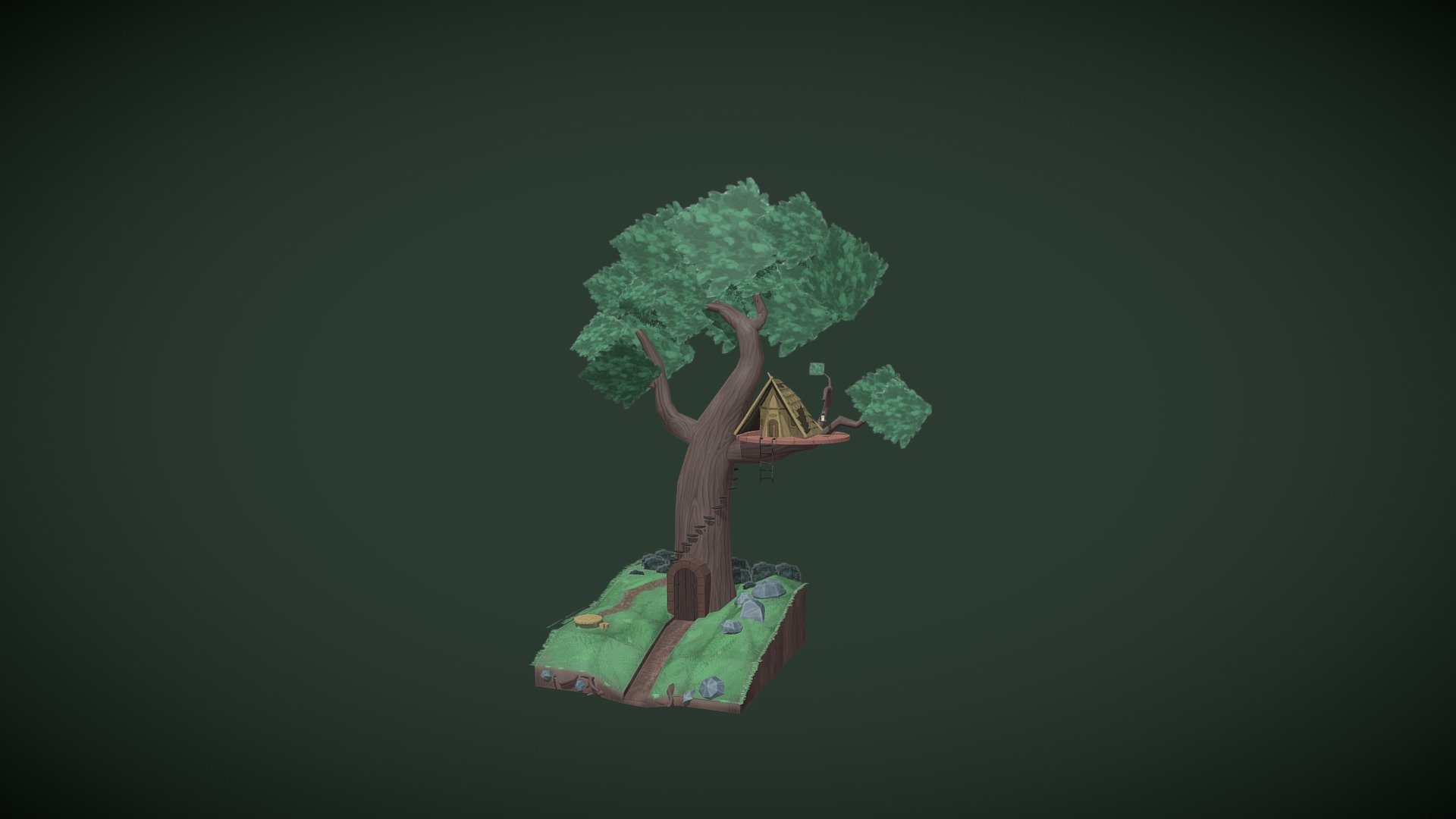 TreeHouse Diorama - 3D model by jorgi.art [1ebcc36] - Sketchfab